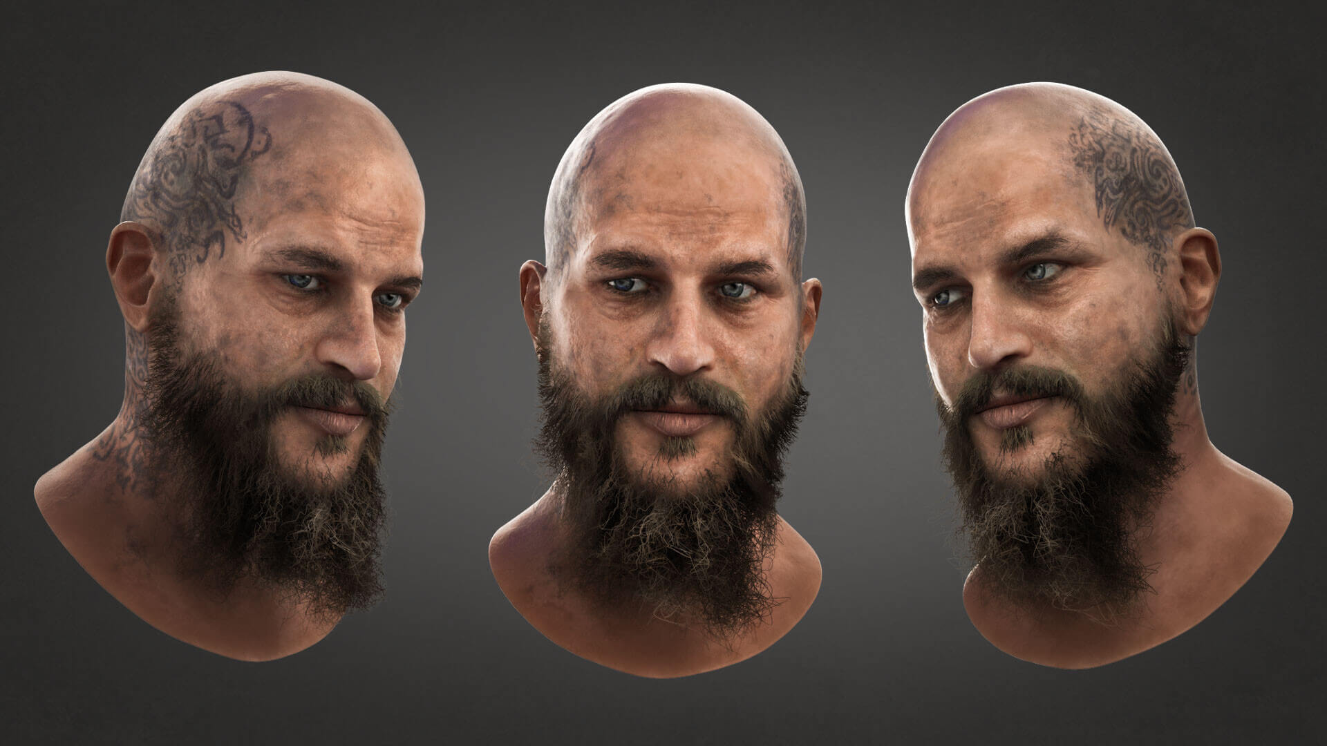 Ragnar Lothbrok 3D Render, Digital Art by AnDu