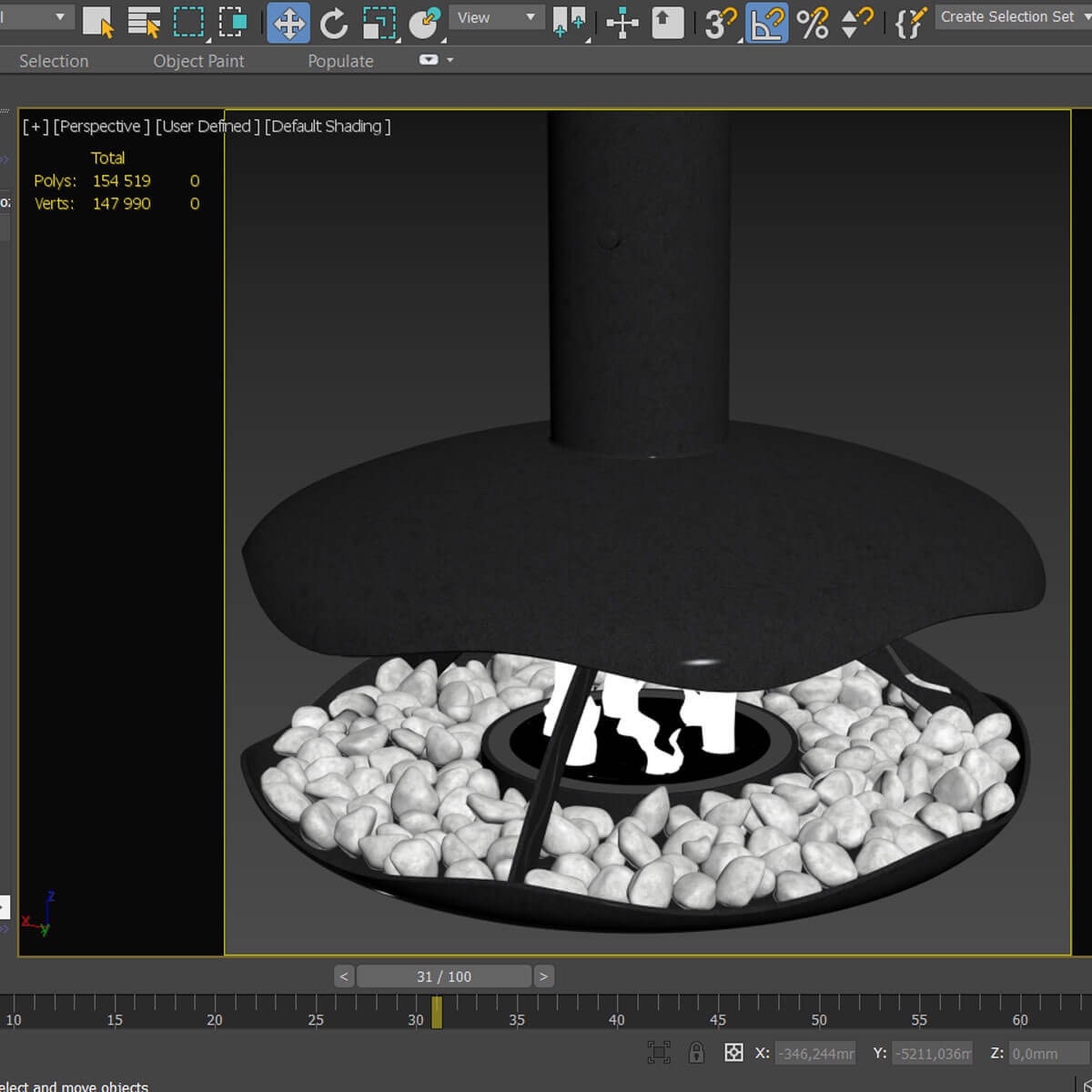 Glammfire Perola Bioethanol Fireplace With Animated Flame - 3D Model by ...