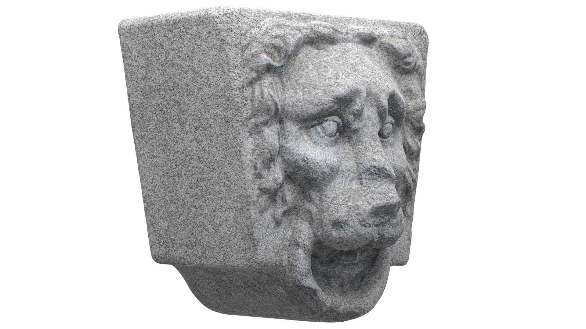 Lion Head Keystone - Free 3D Model by AnDu