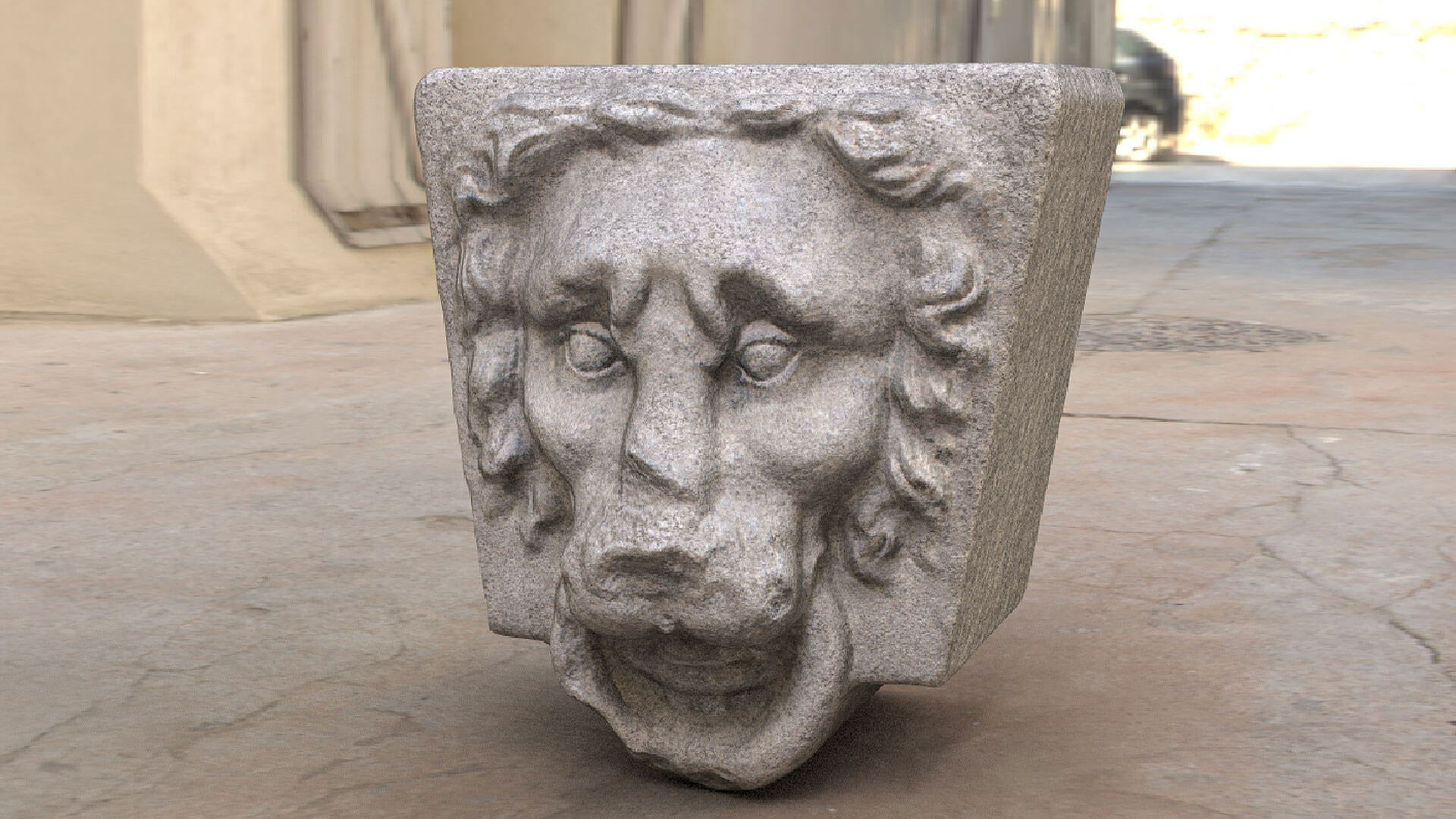 Lion Head Keystone - Free 3D Model by AnDu