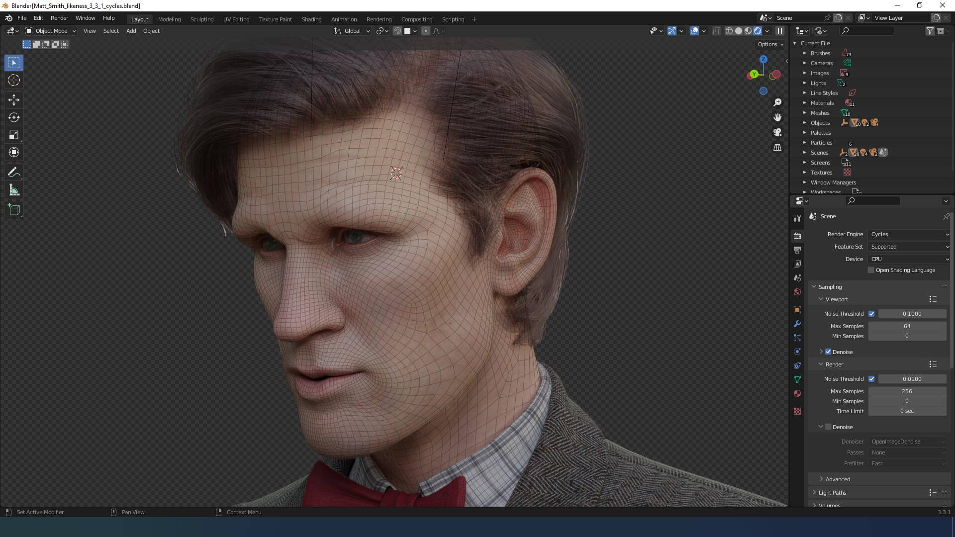 Matt Smith Portrait - Free 3D Model by AnDu