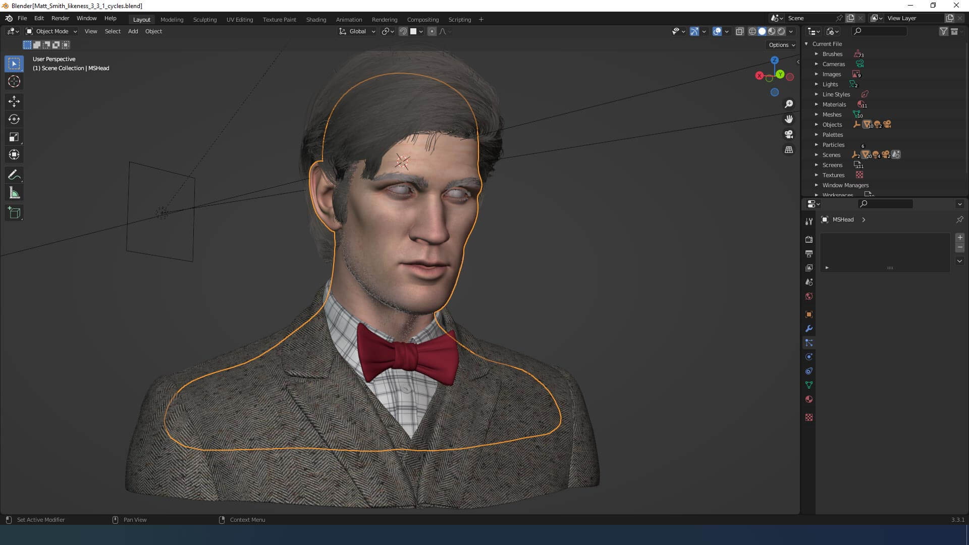 Matt Smith Portrait - Free 3D Model by AnDu