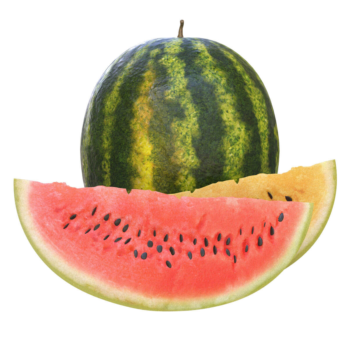 Red and yellow watermelon - 3D Model by AnDu