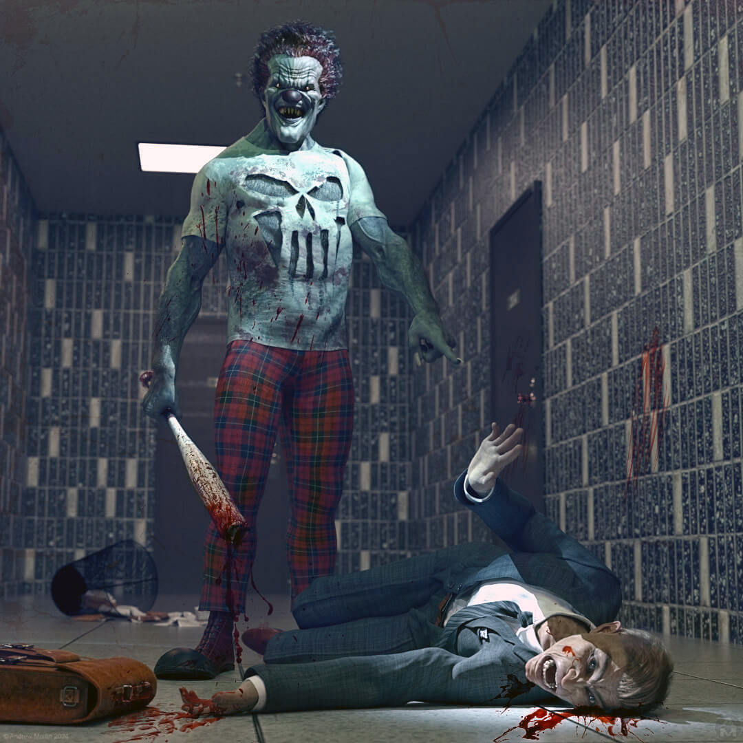 Ha Ha Said The Clown 3D Render, Digital Art by AndyM