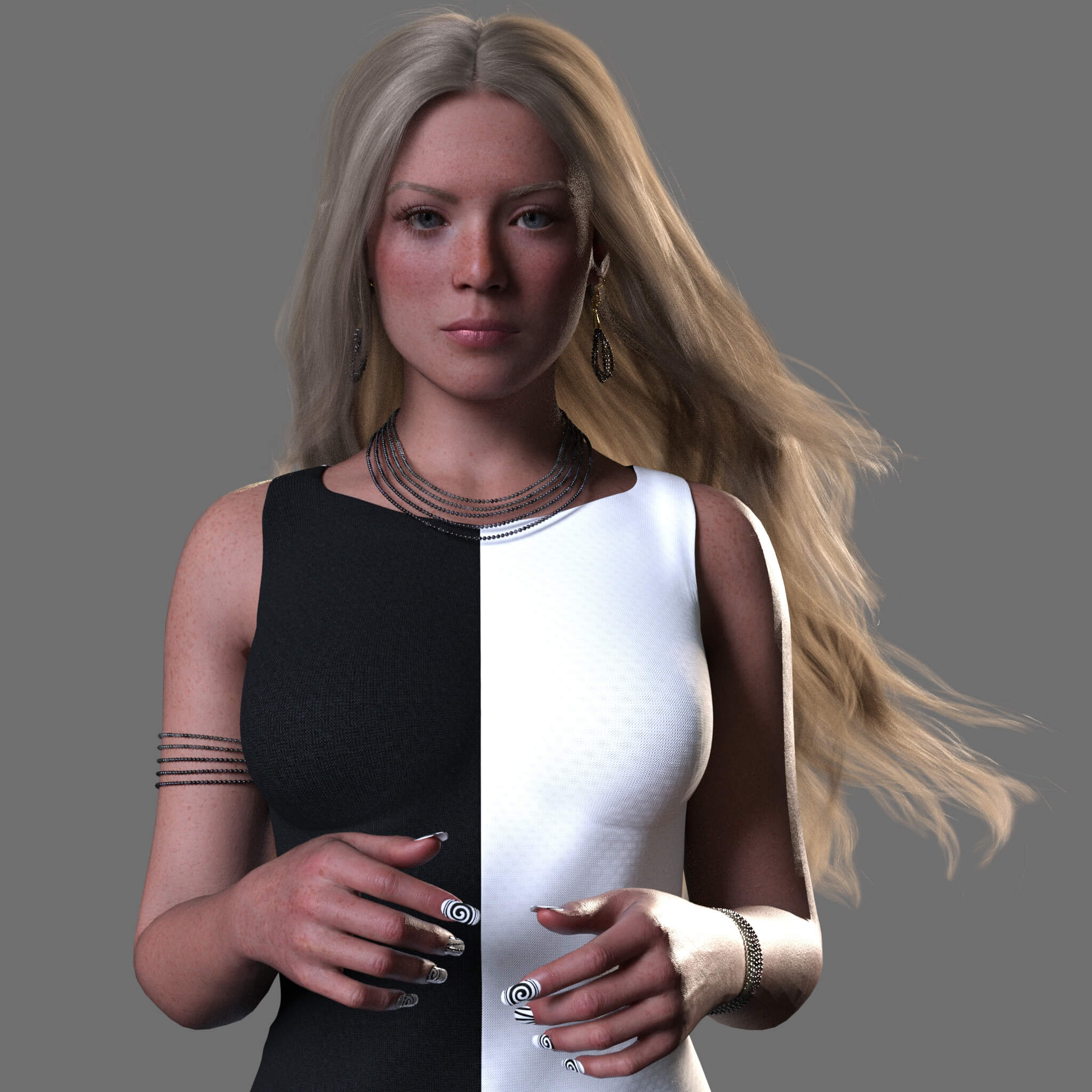 Annie Lou 3D Render, Digital Art by ANena Studios illustration