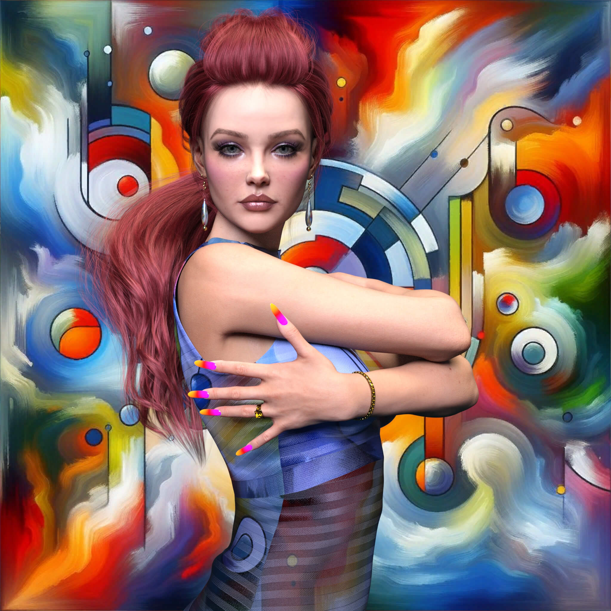 Colorful Vibe 3D Render by ANena Studios illustration