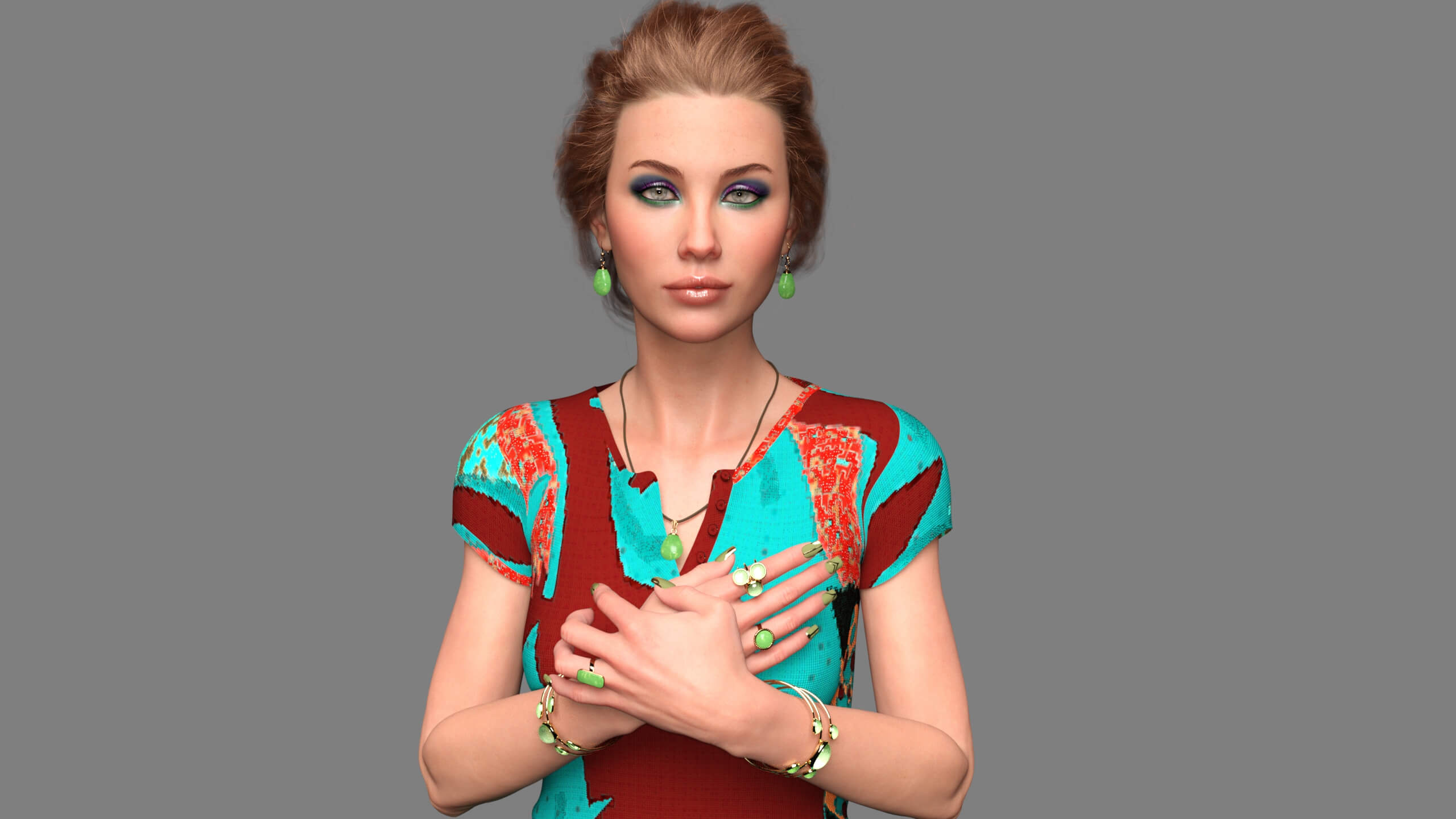 Emma Lynn 3D Render, Digital Art by ANena Studios illustration