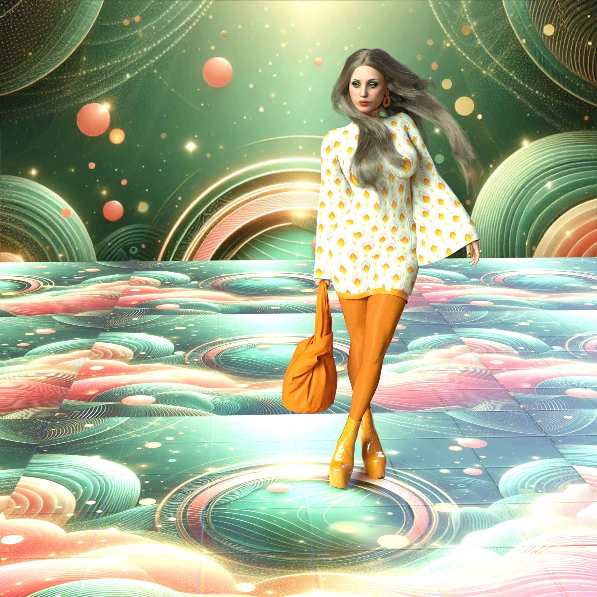 Eva Lynn 3D Render, Digital Art by ANena Studios illustration