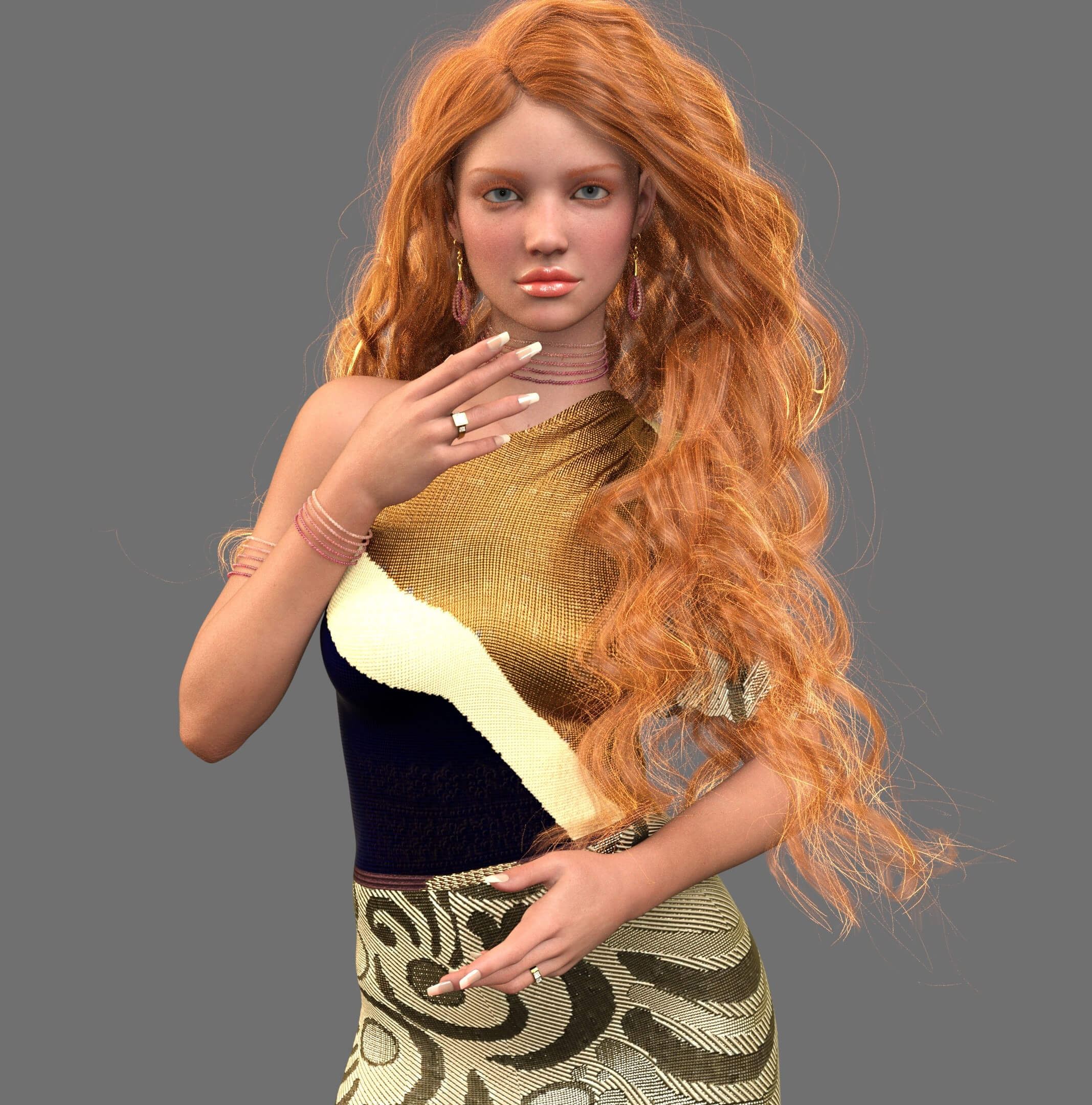 Ginger 3D Render, Digital Art by ANena Studios illustration