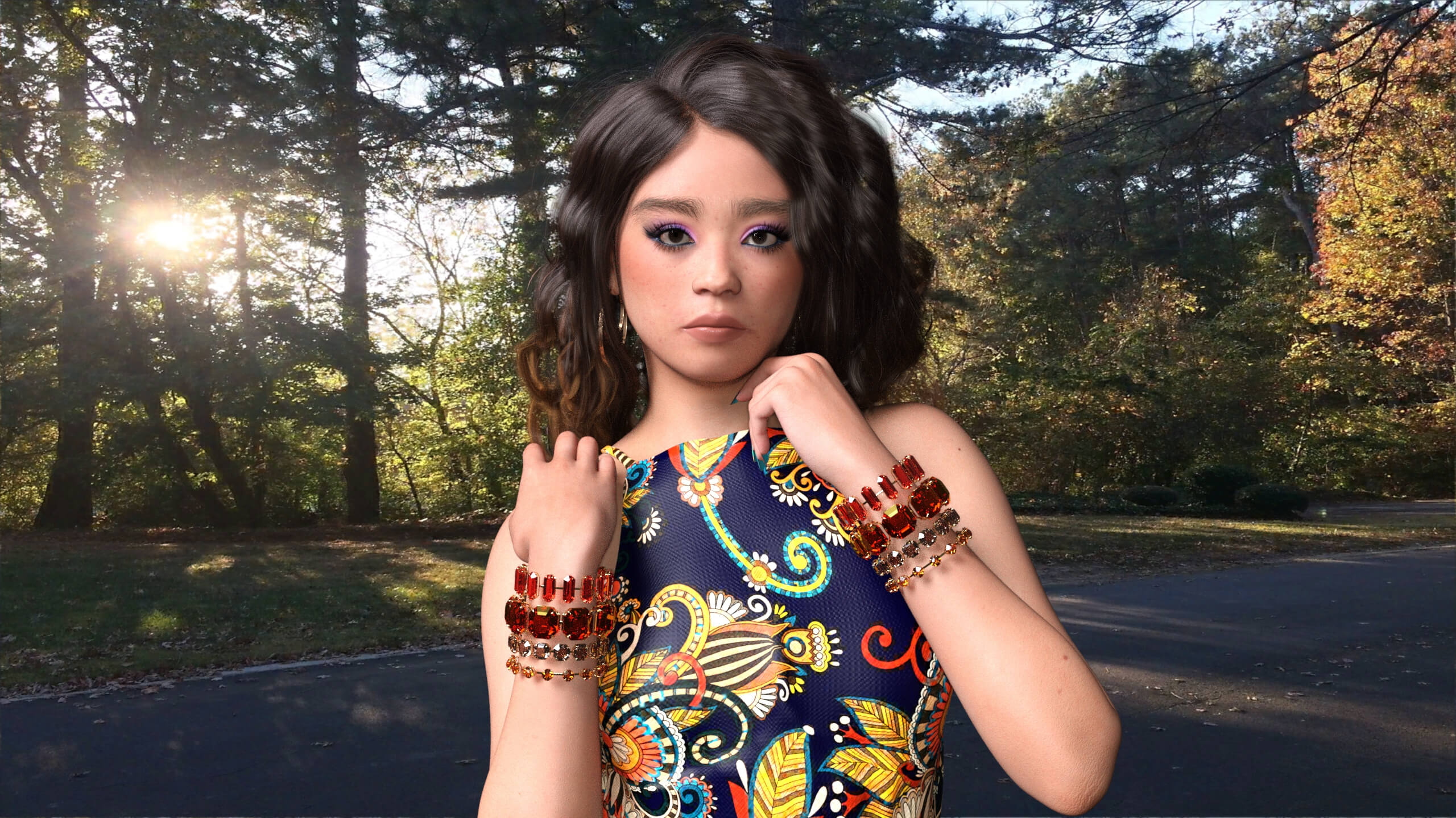 June Close Up 3D Render by ANena Studios illustration