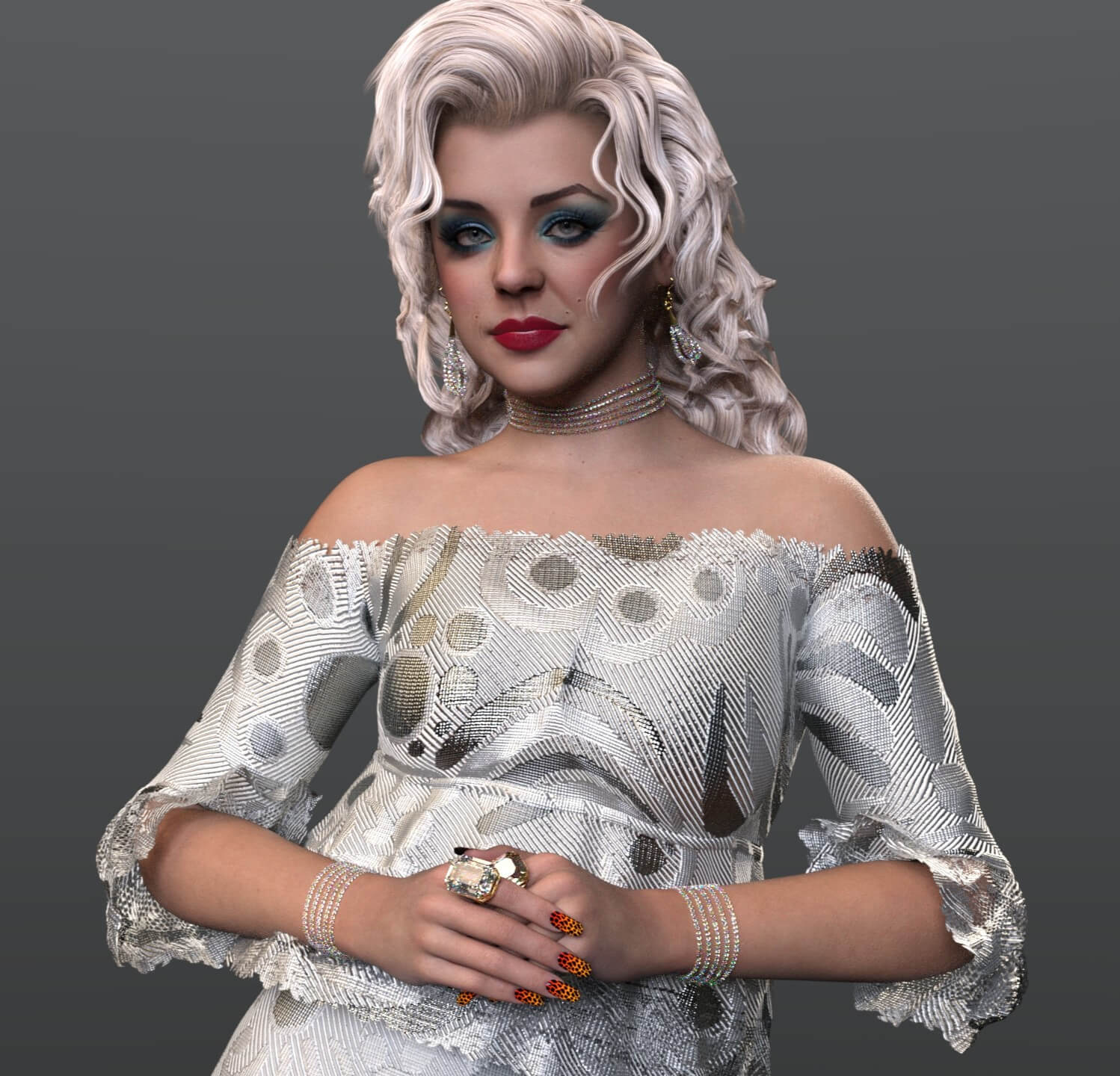 Lady M 3D Render, Digital Art by ANena Studios illustration