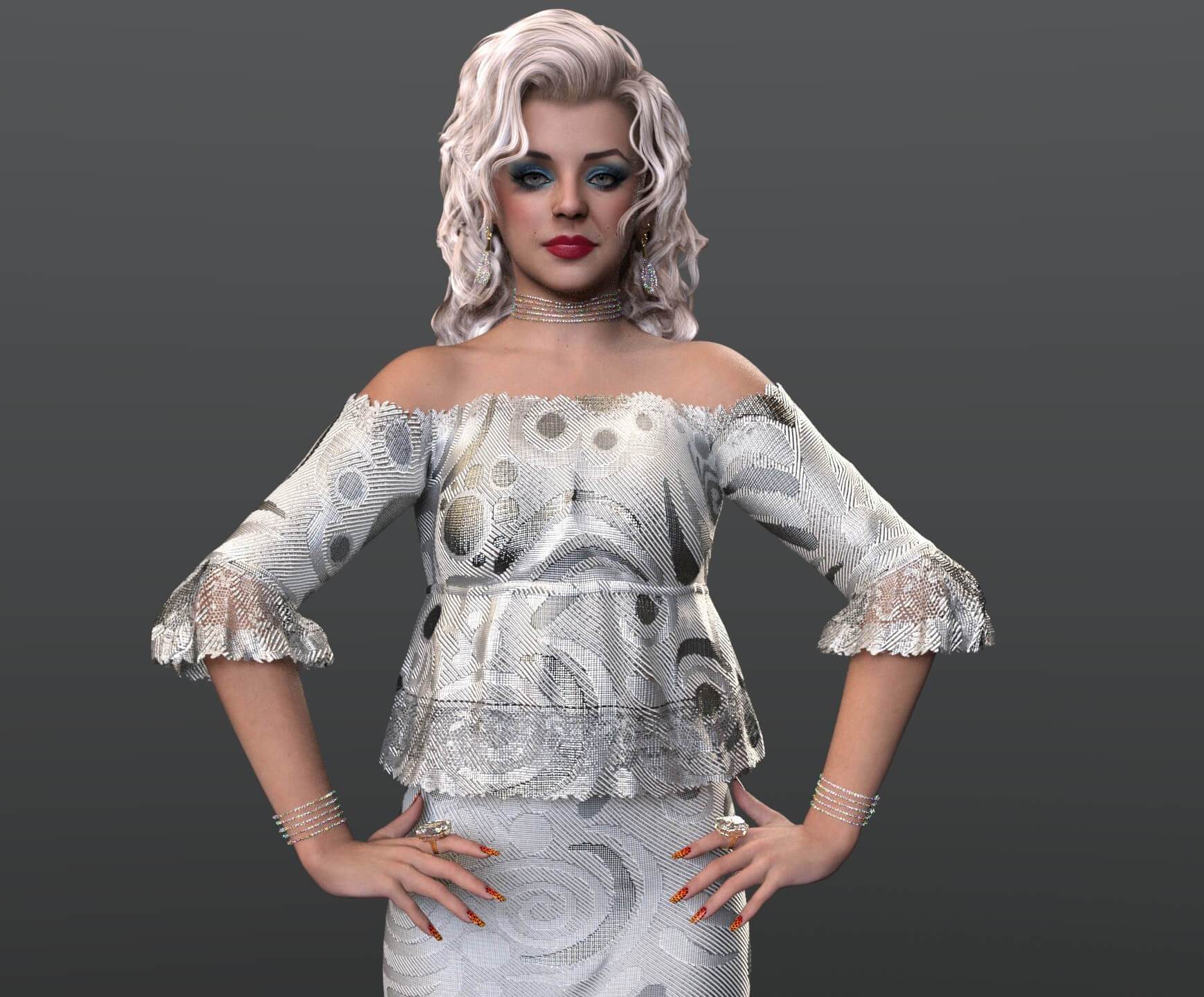 Lady M 3D Render, Digital Art by ANena Studios illustration
