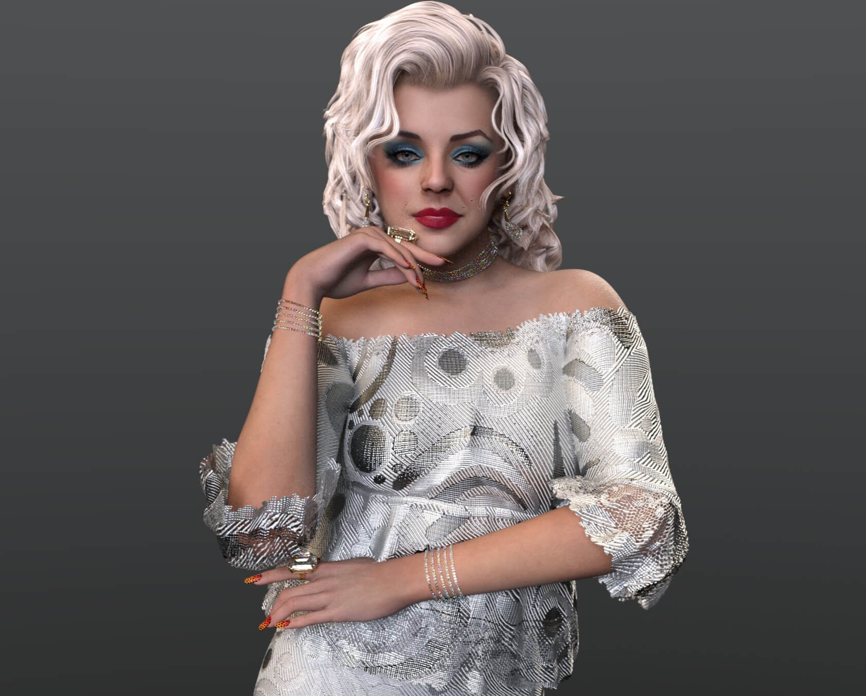 Lady M 3D Render, Digital Art by ANena Studios illustration