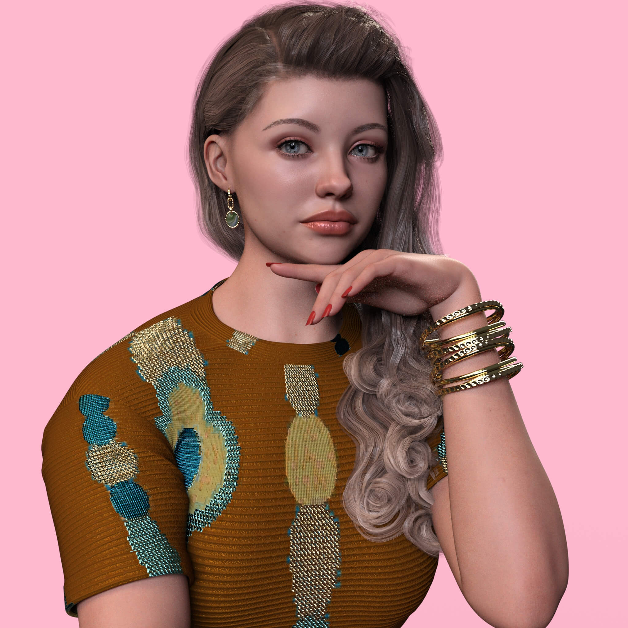 Marie 3D Render, Digital Art by ANena Studios illustration