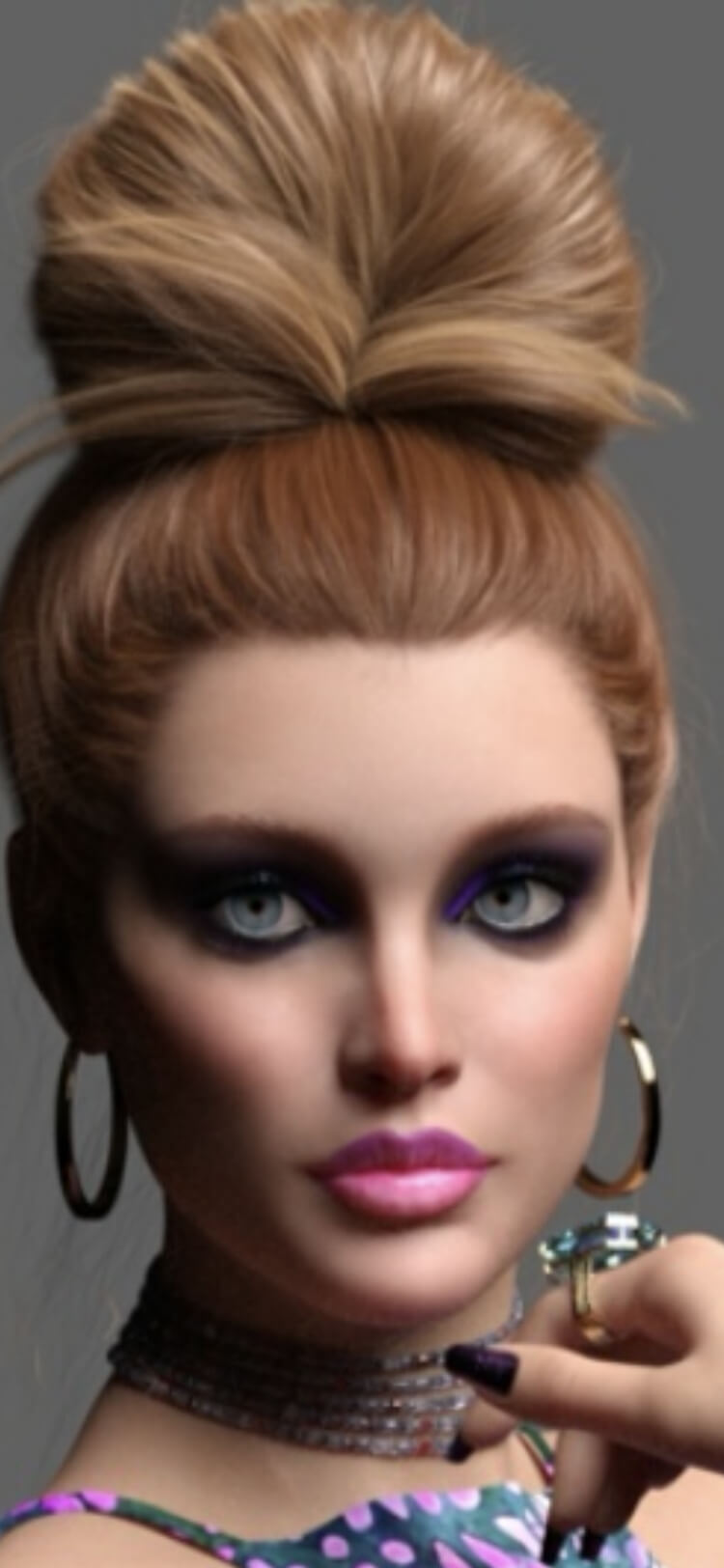 Oh those blue eyes. 3D Render by ANena Studios illustration