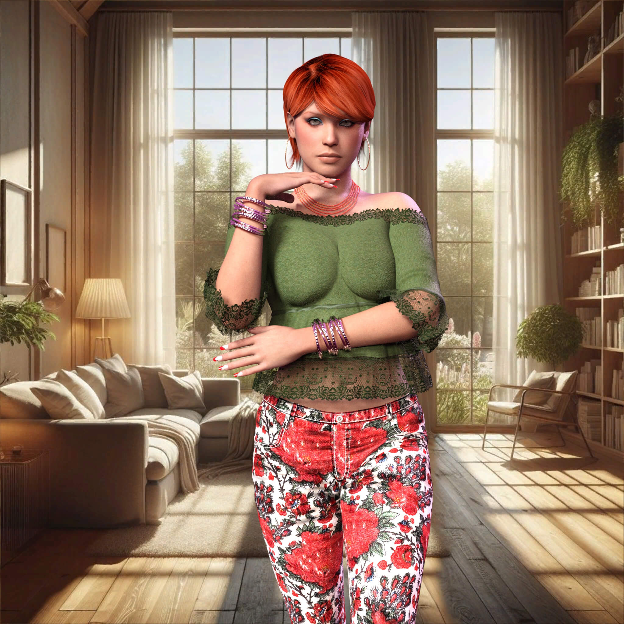 Sally 3D Render, Digital Art by ANena Studios illustration