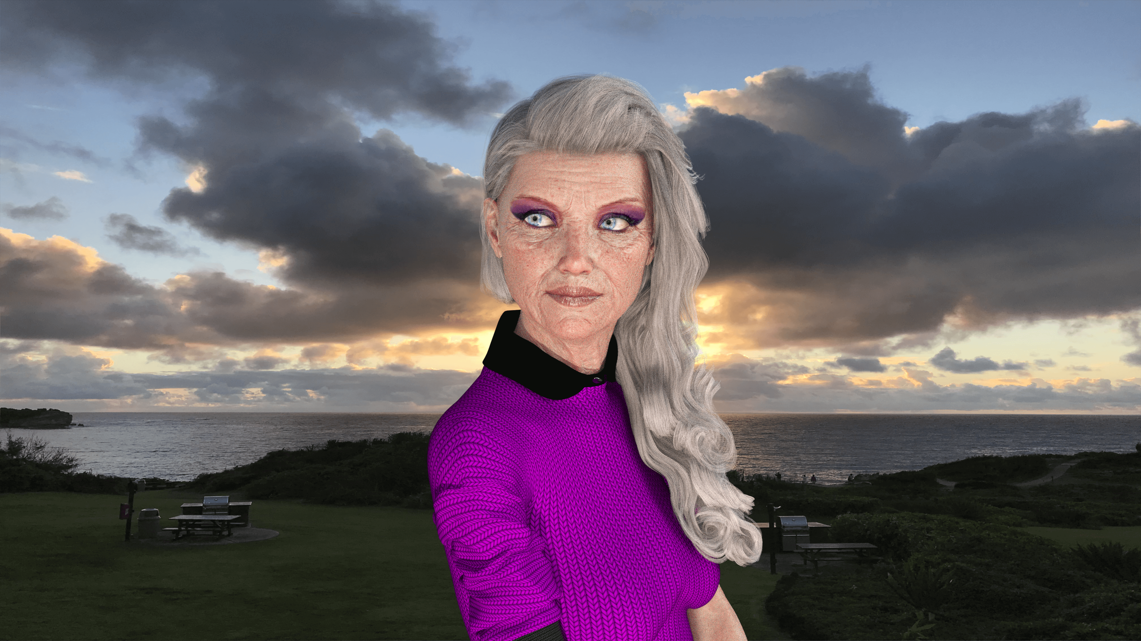 Silver Beauty 3D Render by ANena Studios illustration
