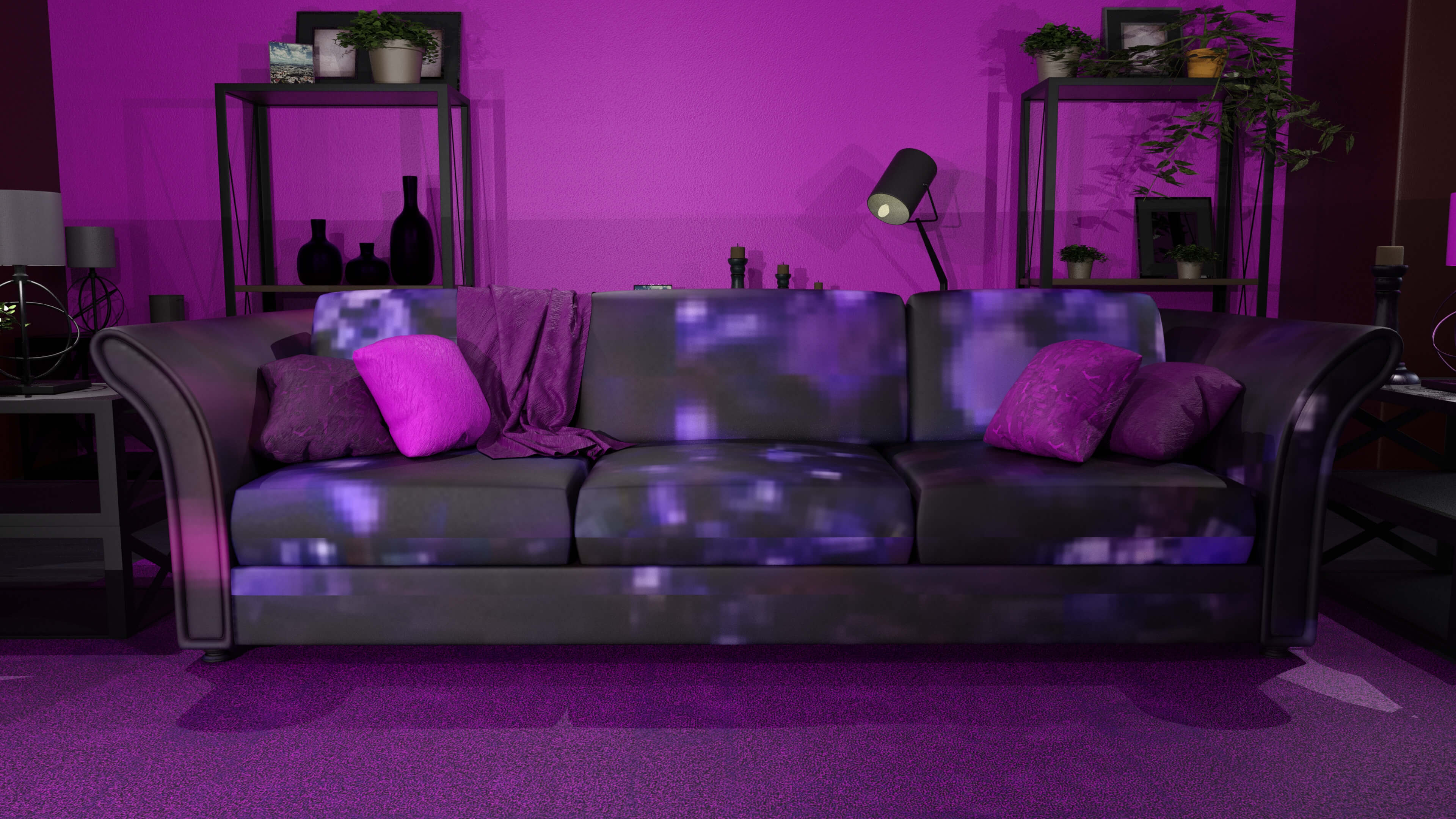 The Purple Room 3D Render by ANena Studios illustration
