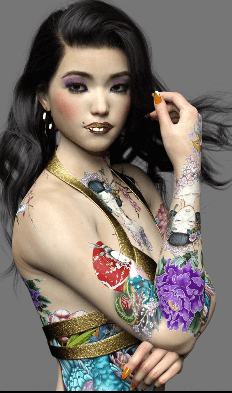 Violet Skye 3D Render, Digital Art by ANena Studios illustration