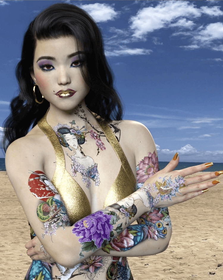 Violet Skye 3D Render, Digital Art by ANena Studios illustration