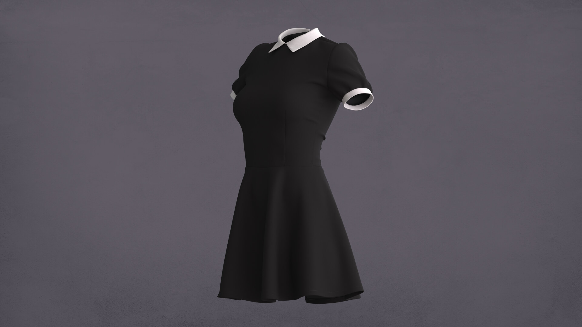 Collar Dress - 3D Model by anescire