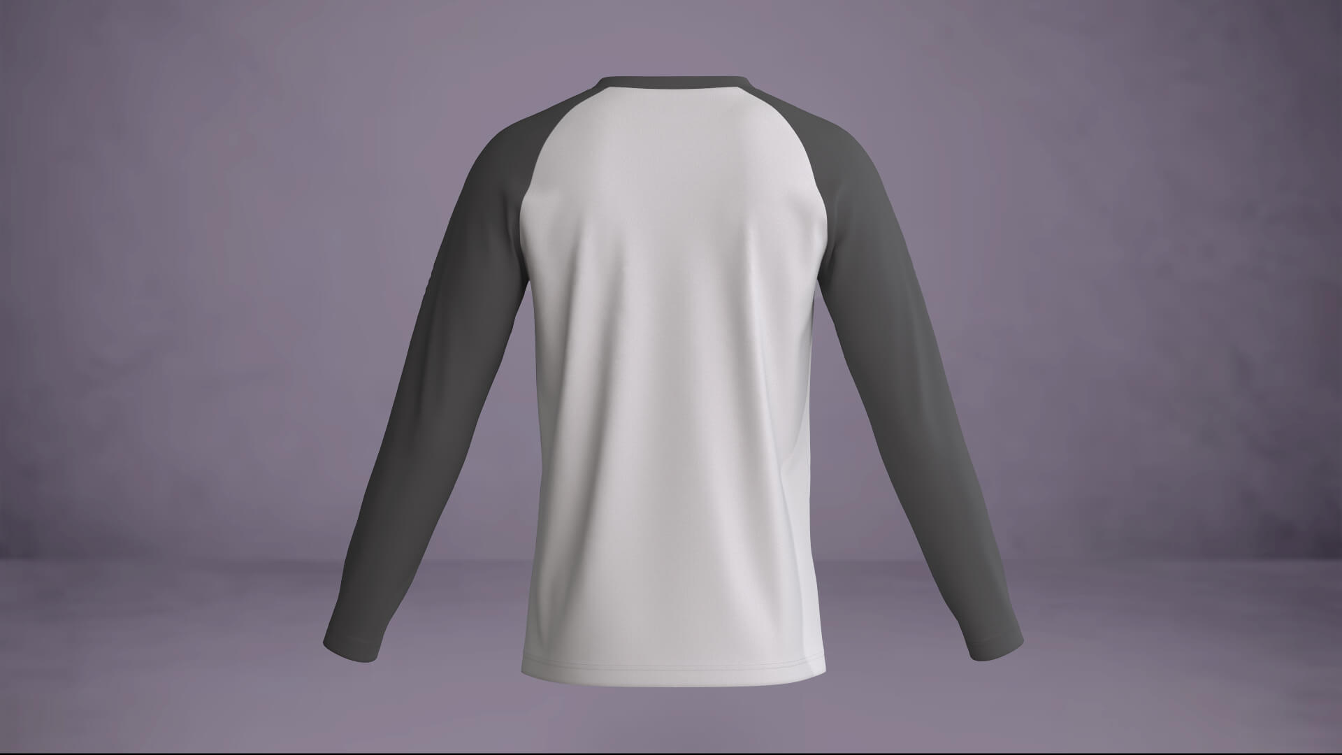Men's Long Sleeve Raglan T-Shirt 3D Model by anescire