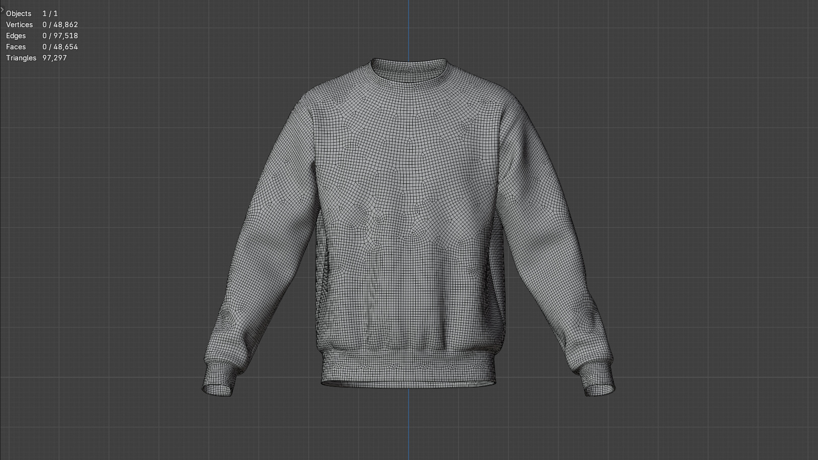 Men's Sweatshirt - 3D Model by anescire