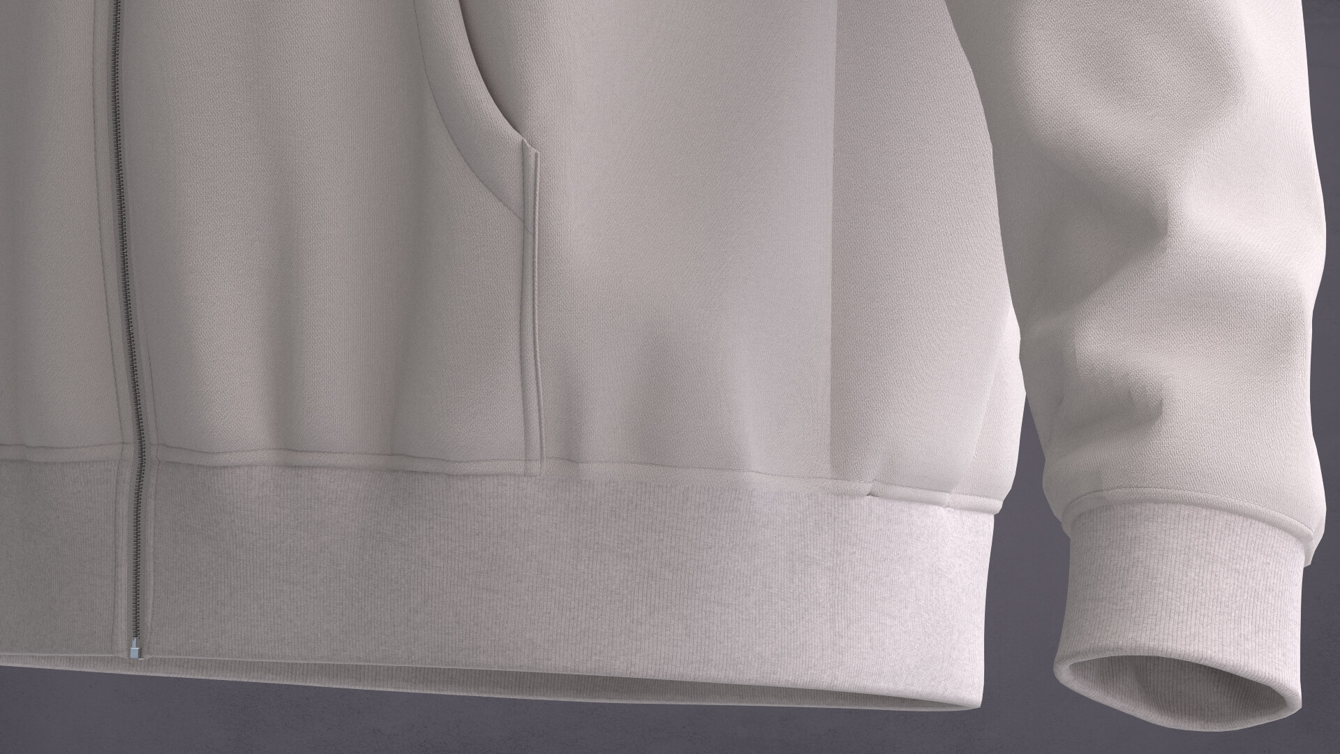 Men's Zip-Up Hoodie 3D Model by anescire