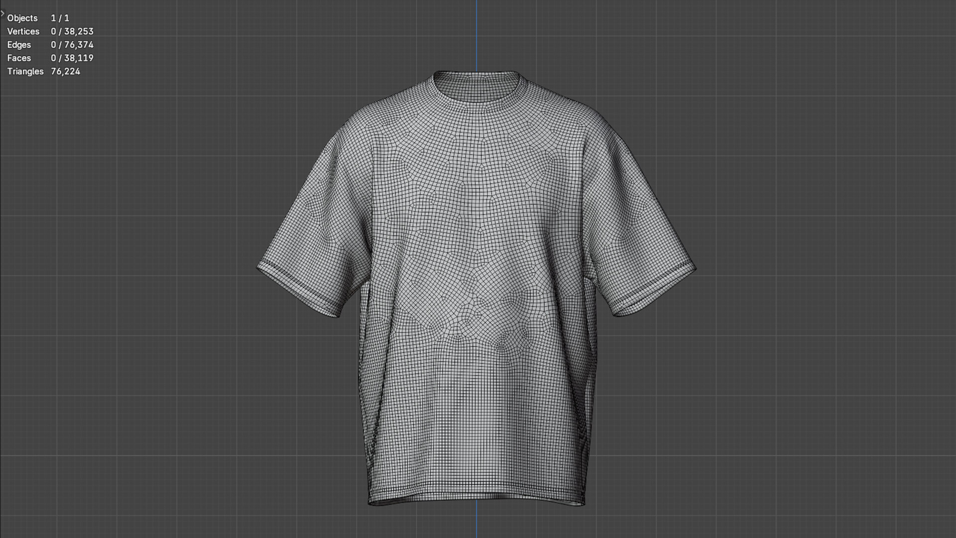 Men's Oversized T-Shirt 3D Model by anescire