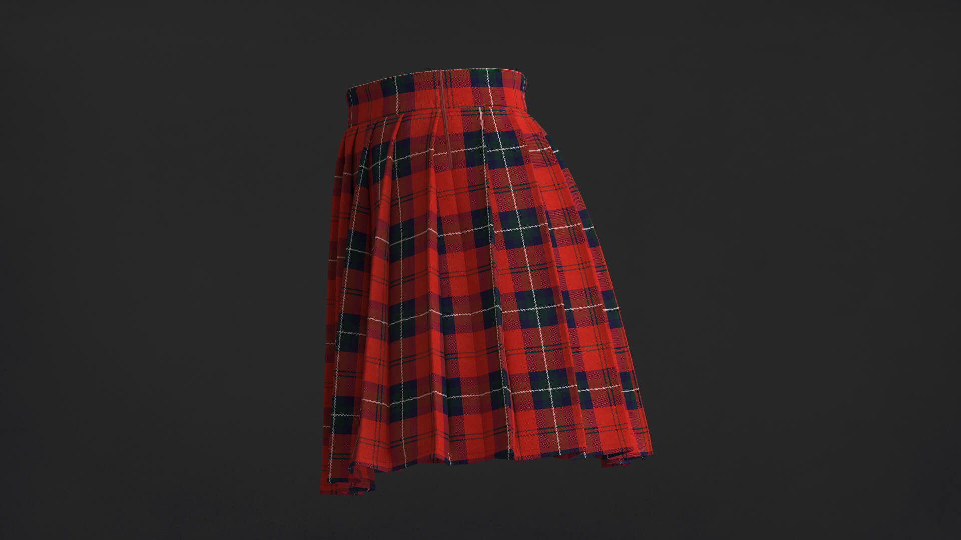 Pleated Skirt - 3D Model by anescire