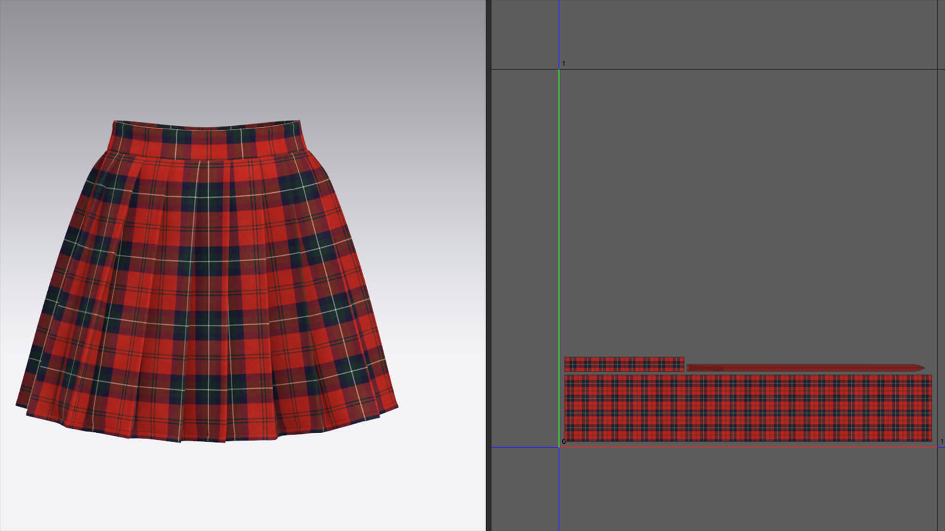 Pleated Skirt - 3D Model by anescire