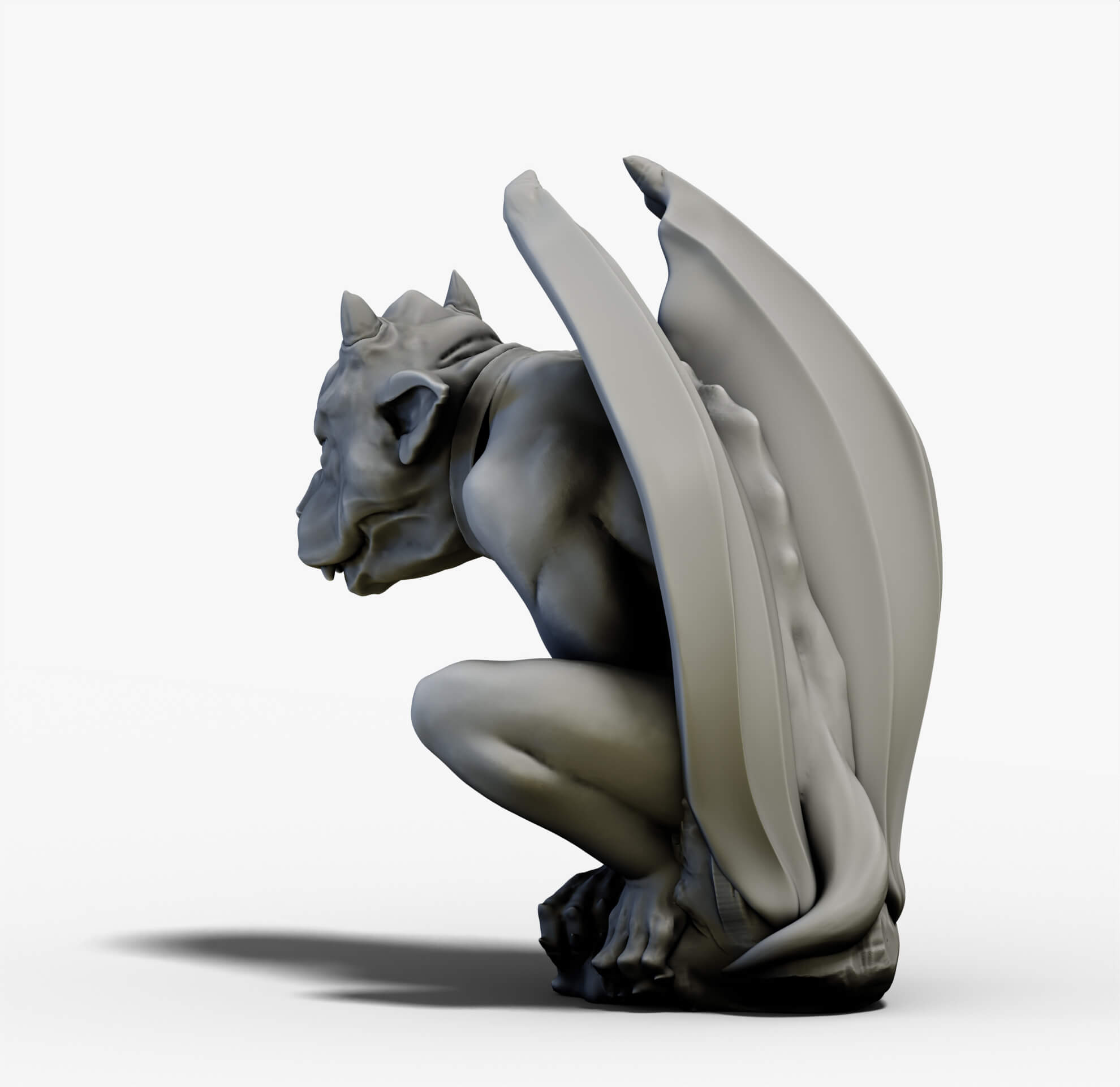 Gargoyle Sculpture - 3D Print Model by Anfelr