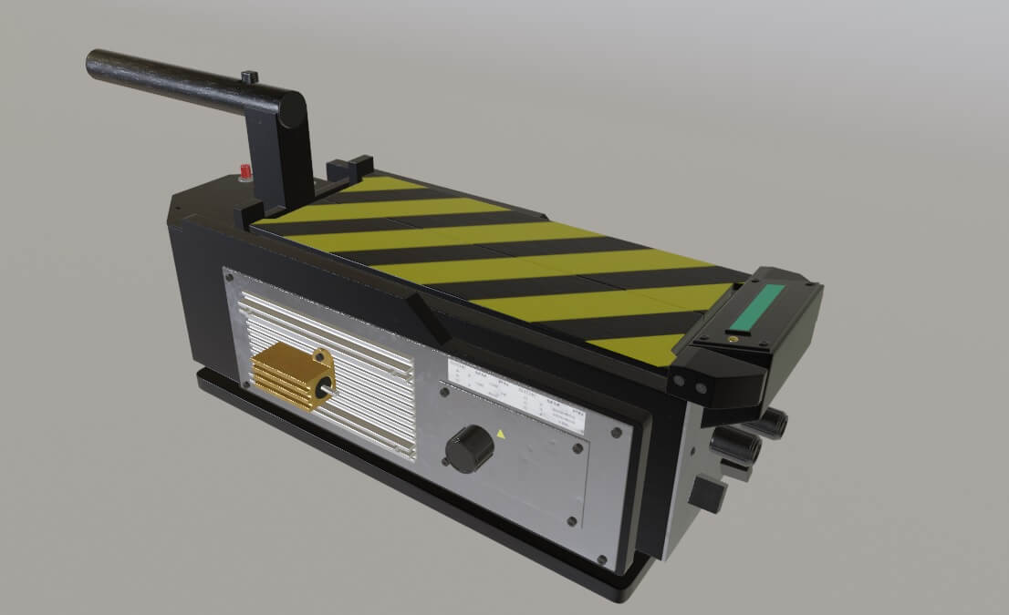 Ghostbuster Trap High Poly and Low Poly - 3D Model by angelus082