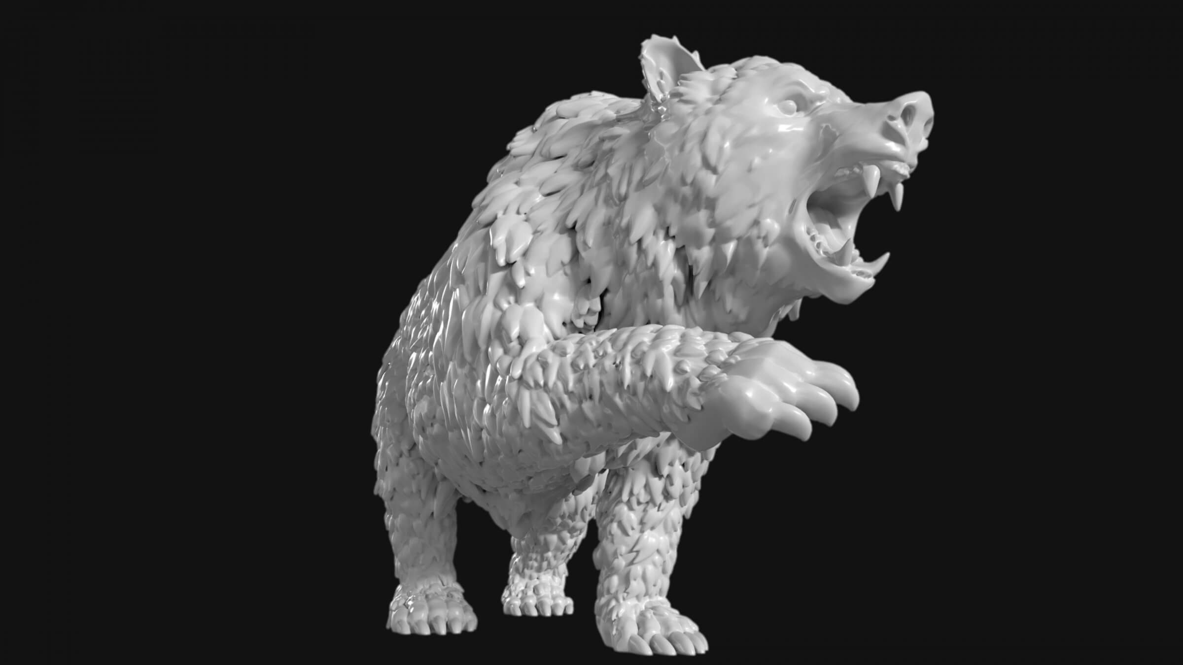 Bear Figurine - 3D Model by AniFigs