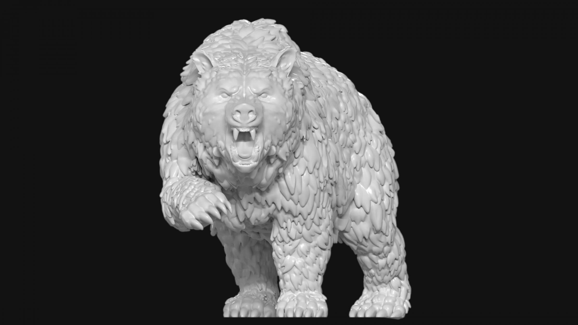 Bear Figurine - 3D Model by AniFigs