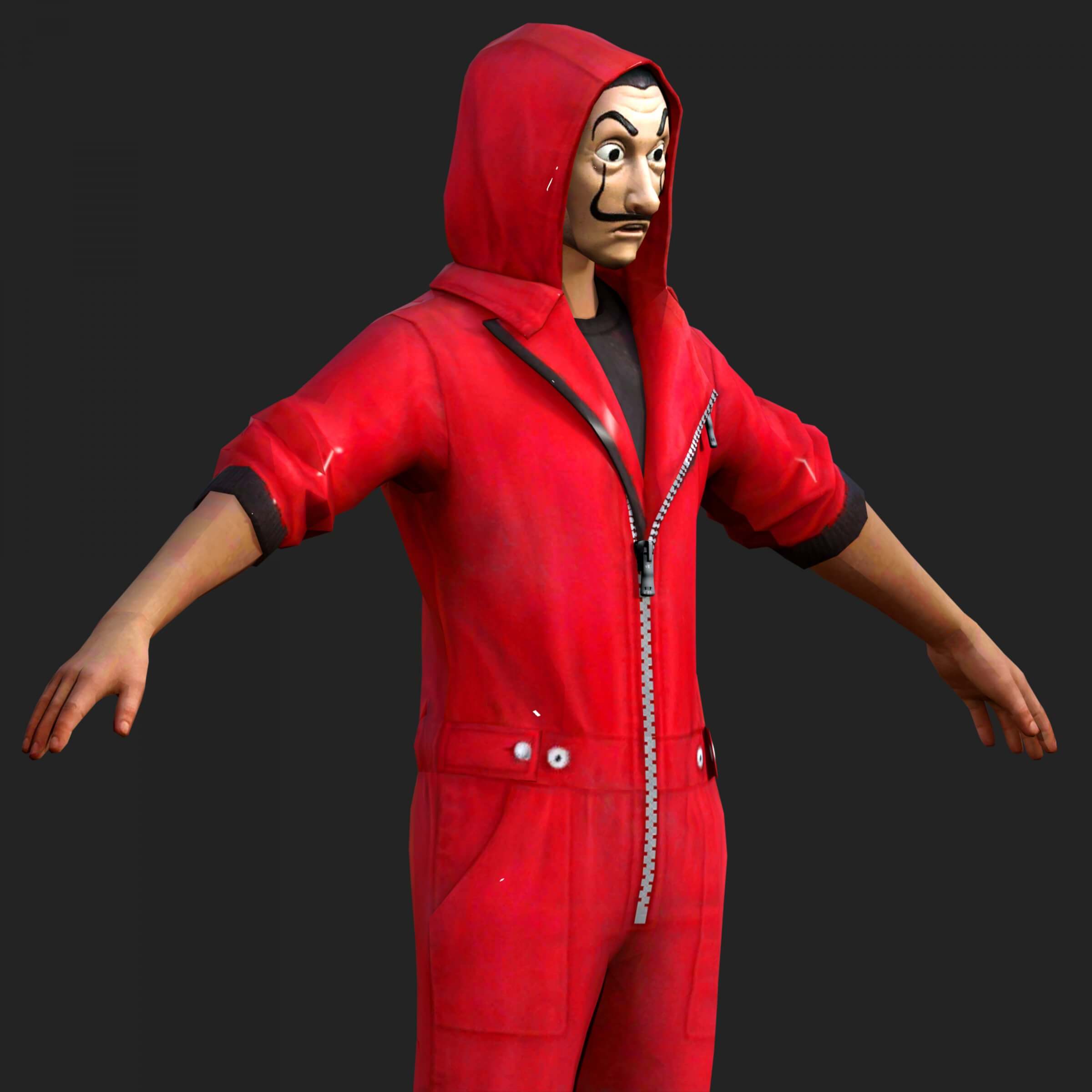 Casa De Papel - Money Heist - Male & Female 3D Model by AniFigs