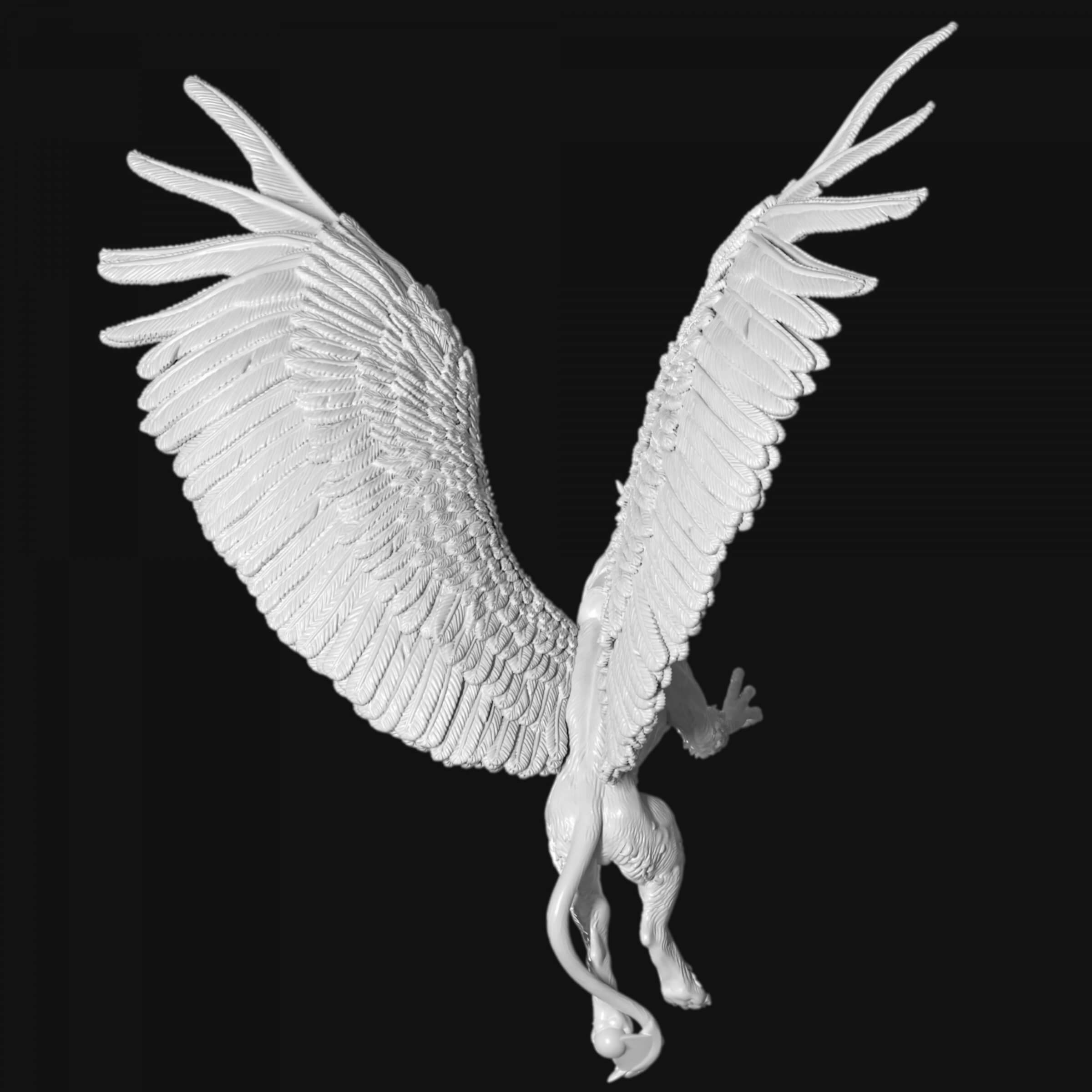 Gryphon Mythological Creature Figurine - 3D Model by AniFigs