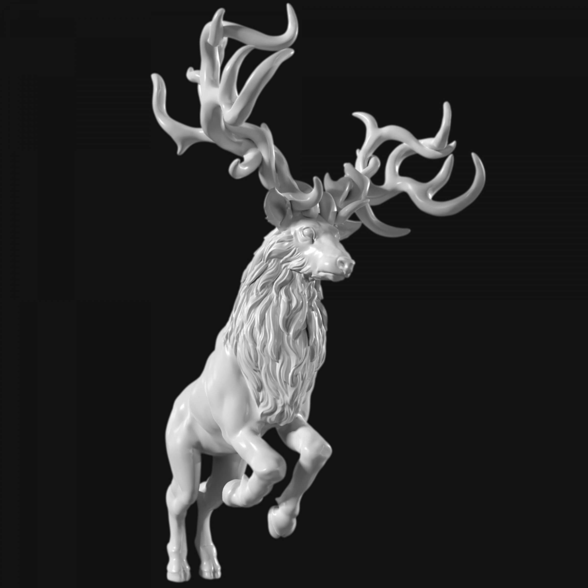Stag Figurine - 3D Model by AniFigs