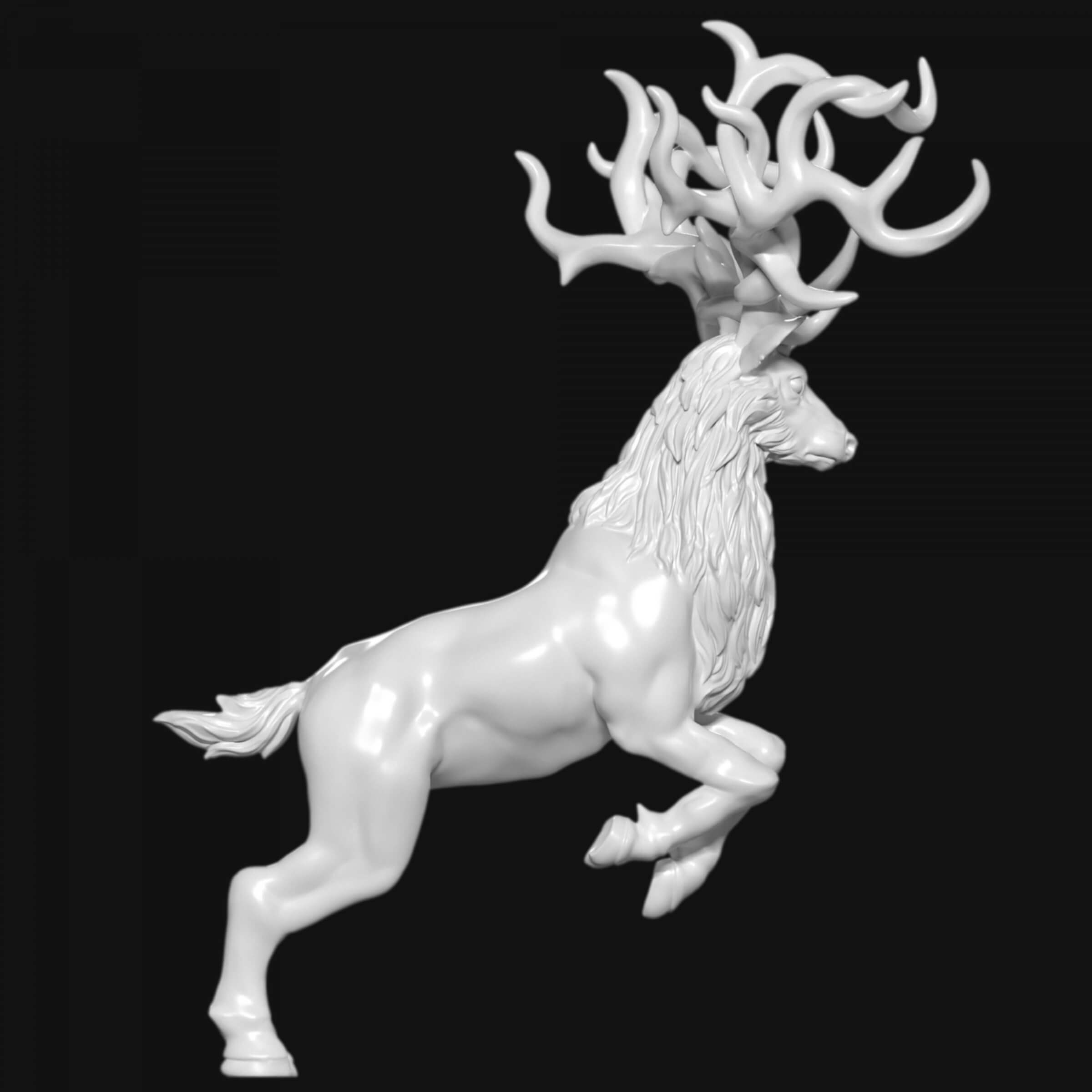 Stag Figurine - 3D Model by AniFigs