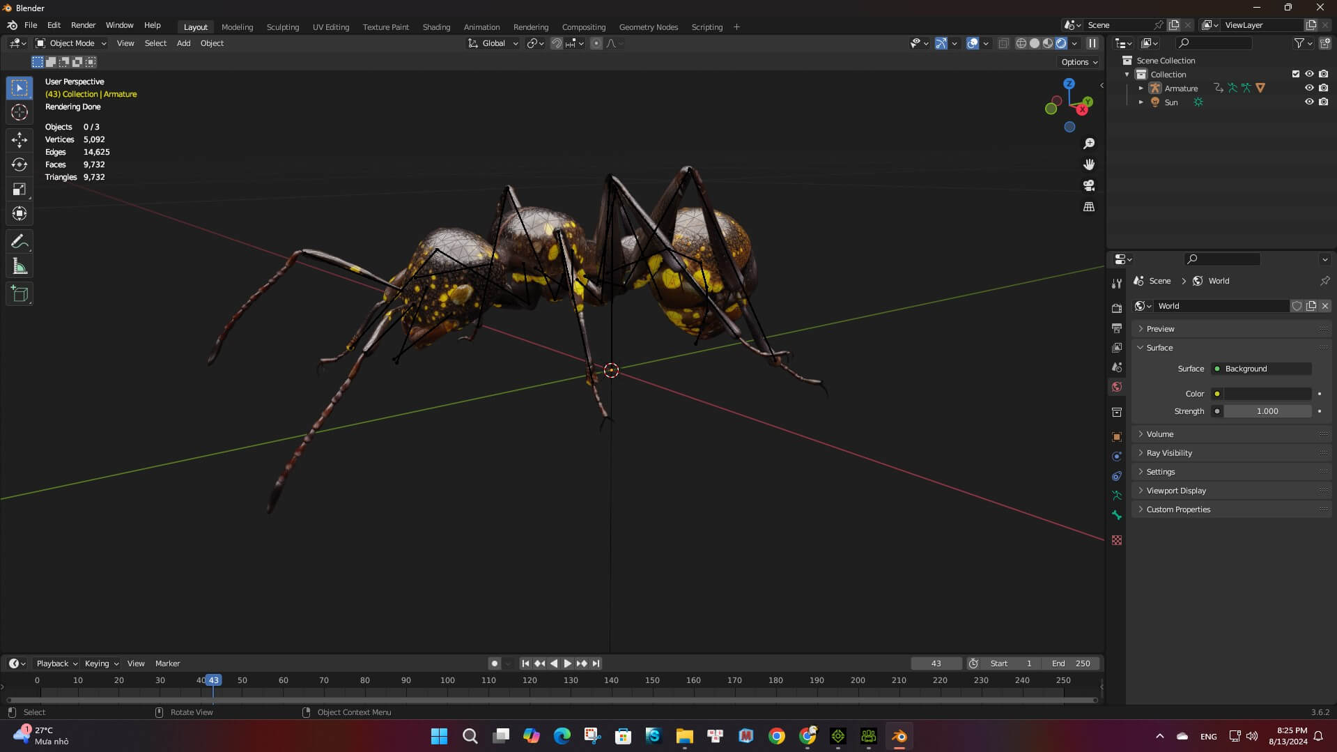 Ant A1 Animated - 3D Model by Animated3d