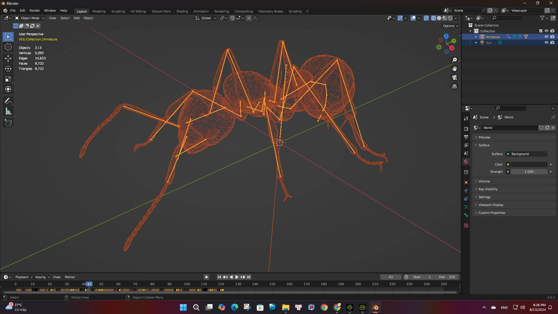 Ant A1 Animated - 3D Model by Animated3d
