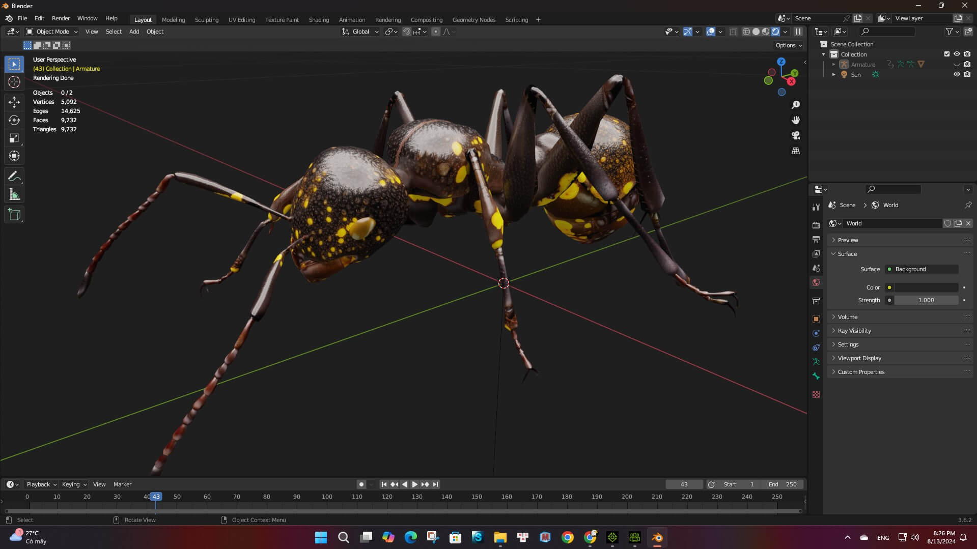 Ant A1 Animated - 3D Model by Animated3d