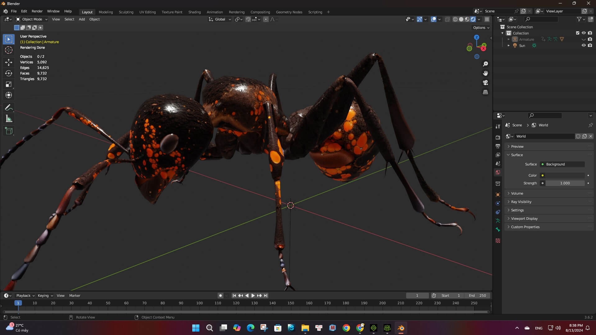 Ant A2 Animated - 3D Model by Animated3d