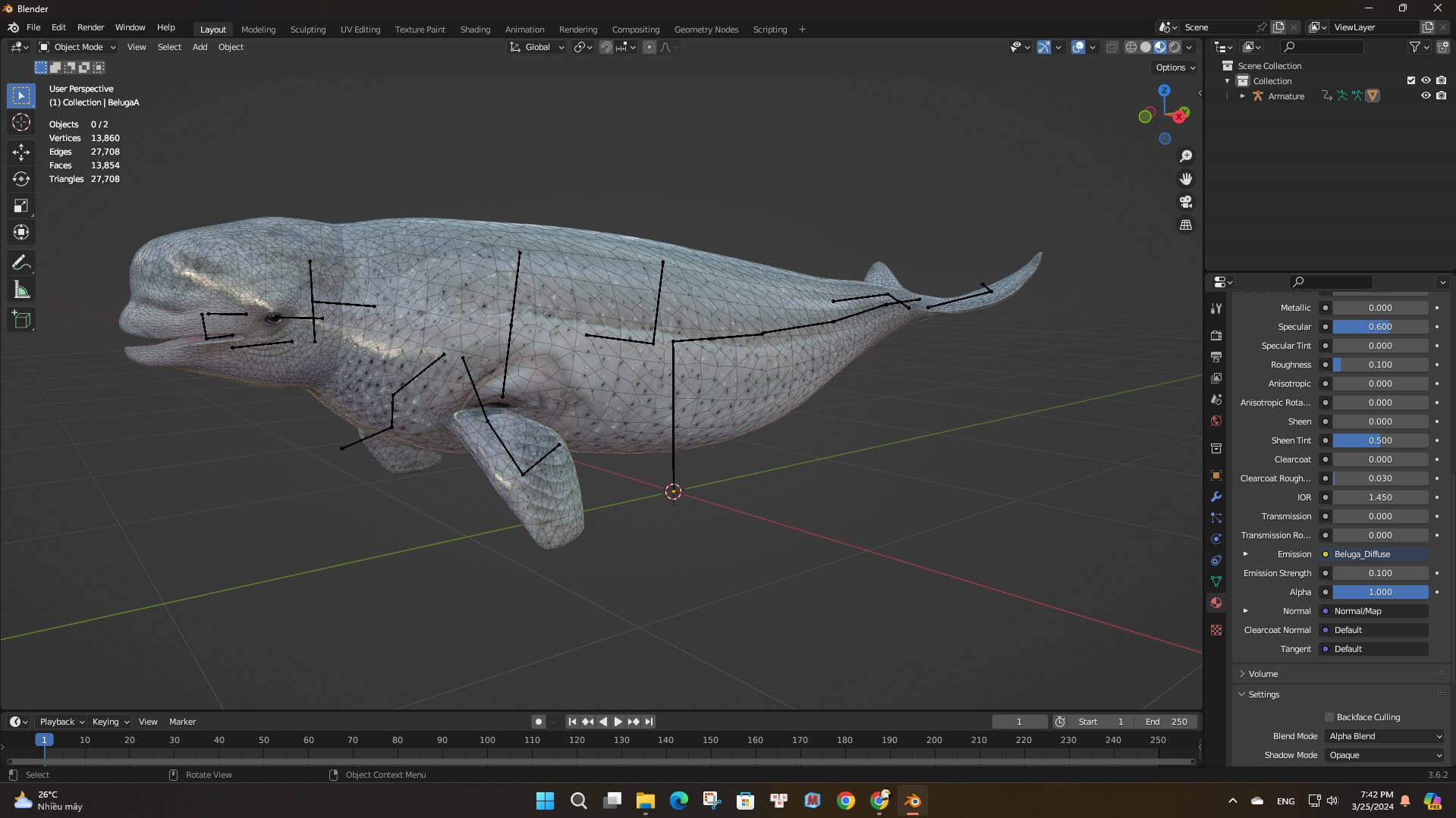 Beluga-Animated 3D Model by Animated3d