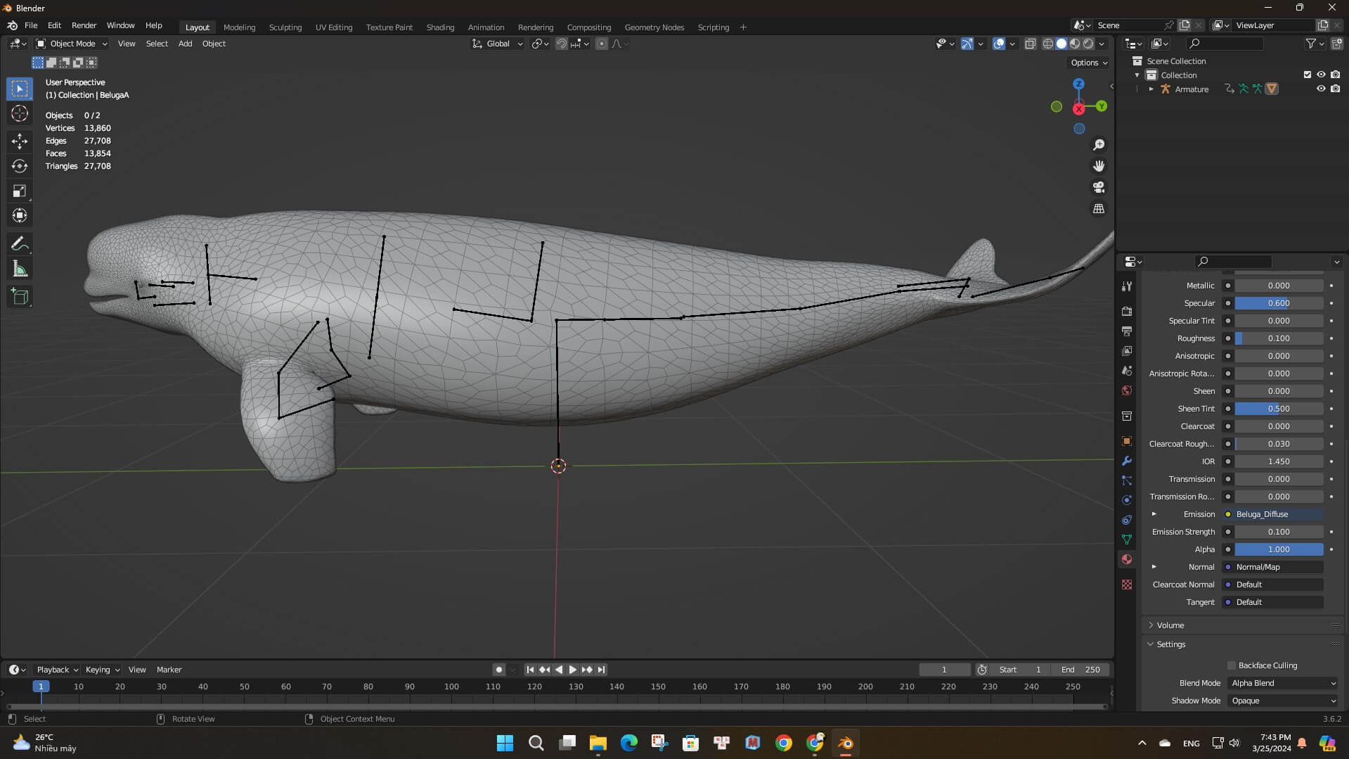 Beluga-Animated 3D Model by Animated3d