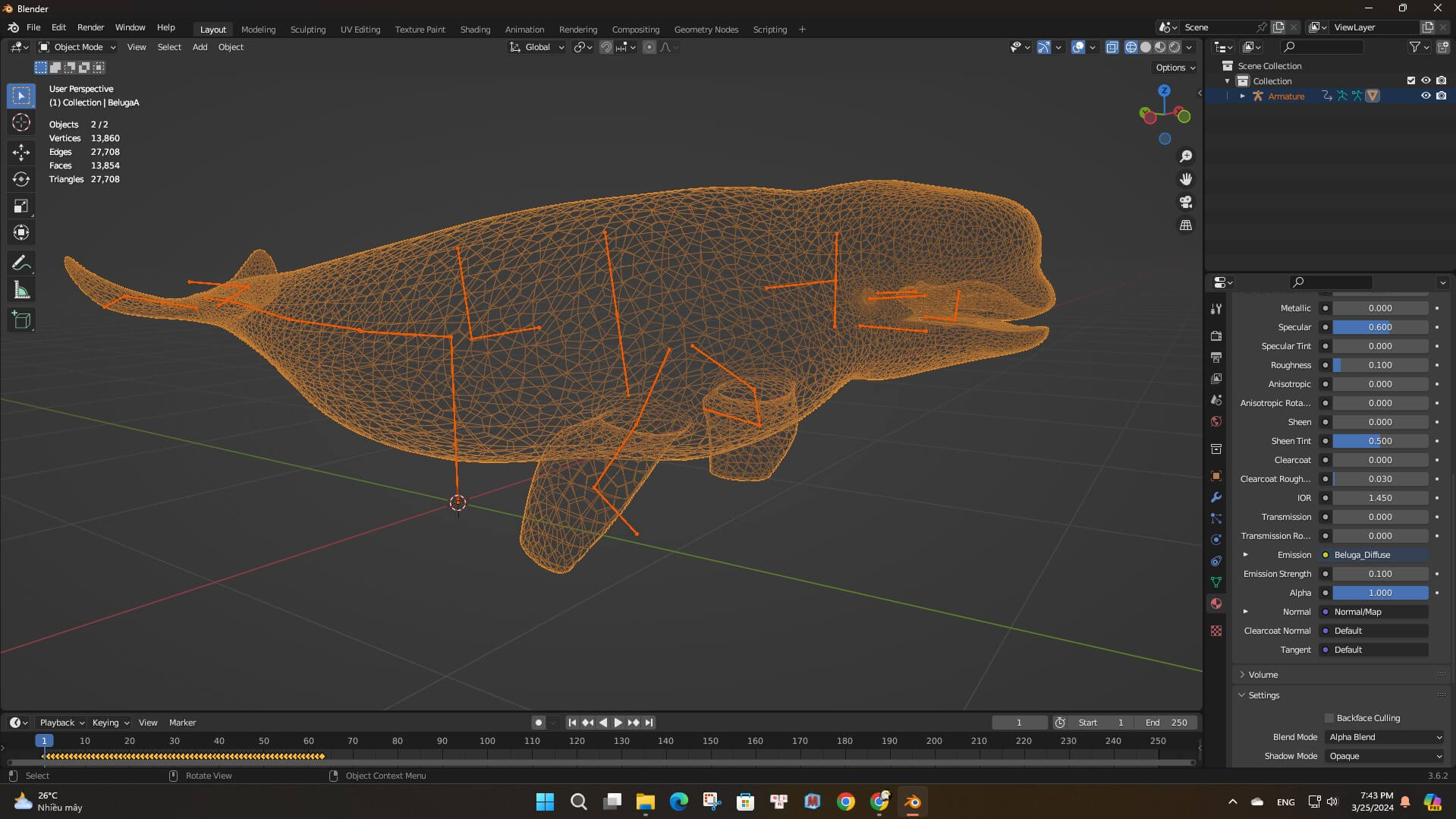 Beluga-Animated 3D Model by Animated3d