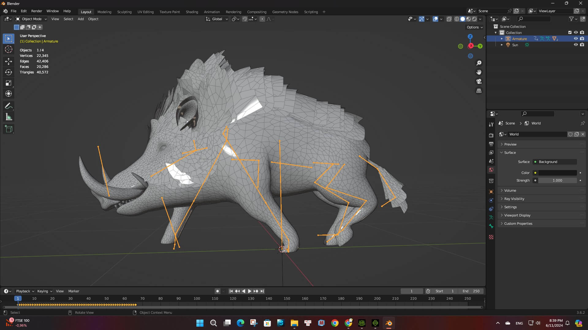 Boar-A2-Animated 3D Model by Animated3d