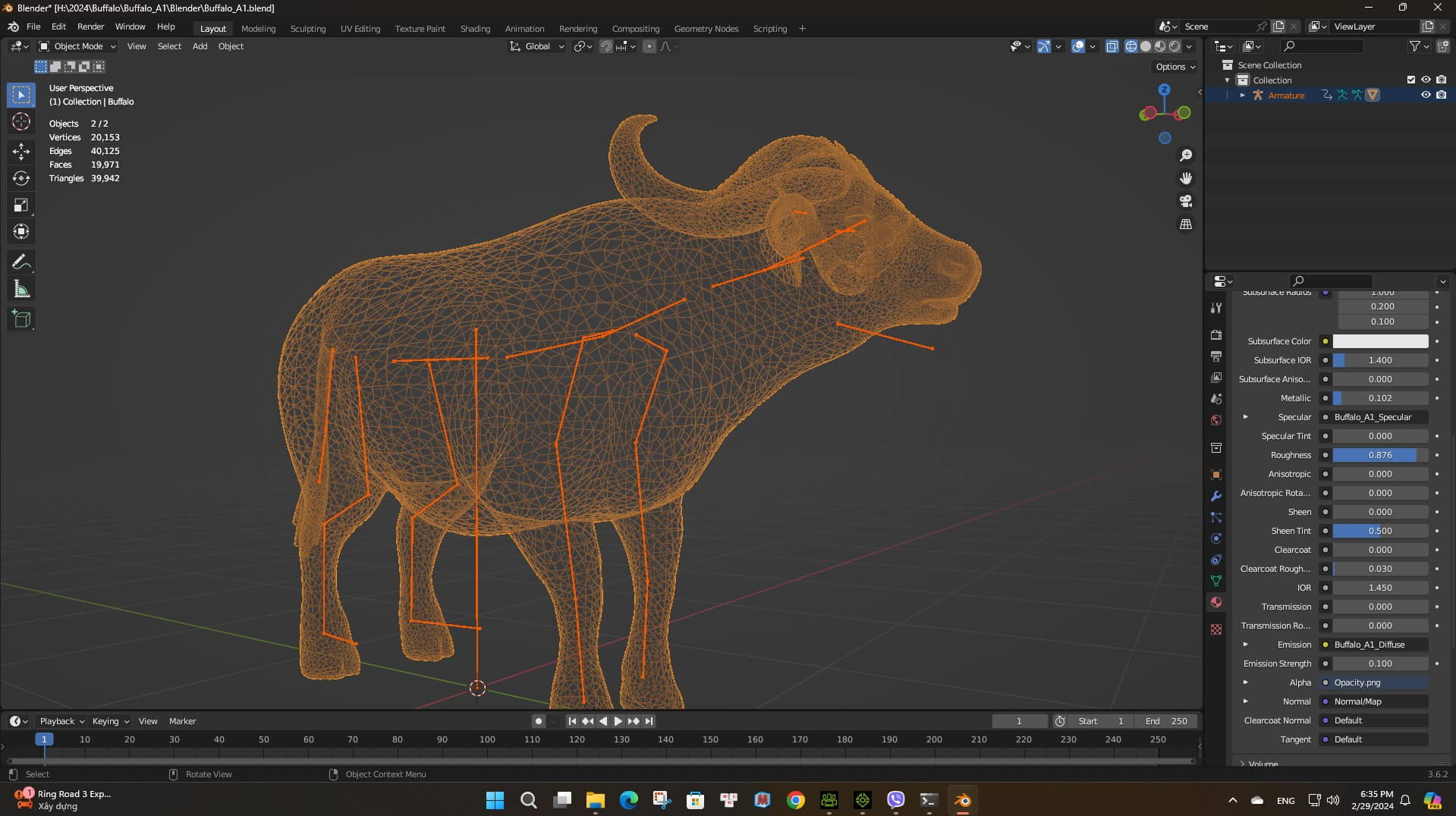 Buffalo A1 Animated - 3D Model by Animated3d