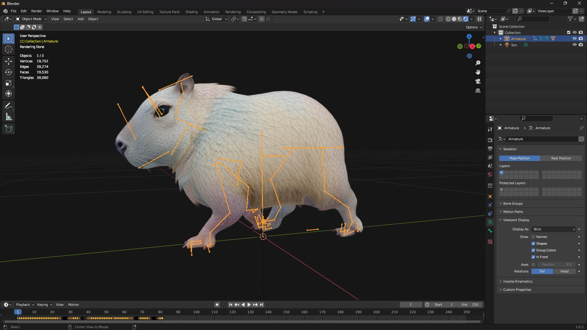 Capybara-A4-Animated 3D Animation by Animated3d