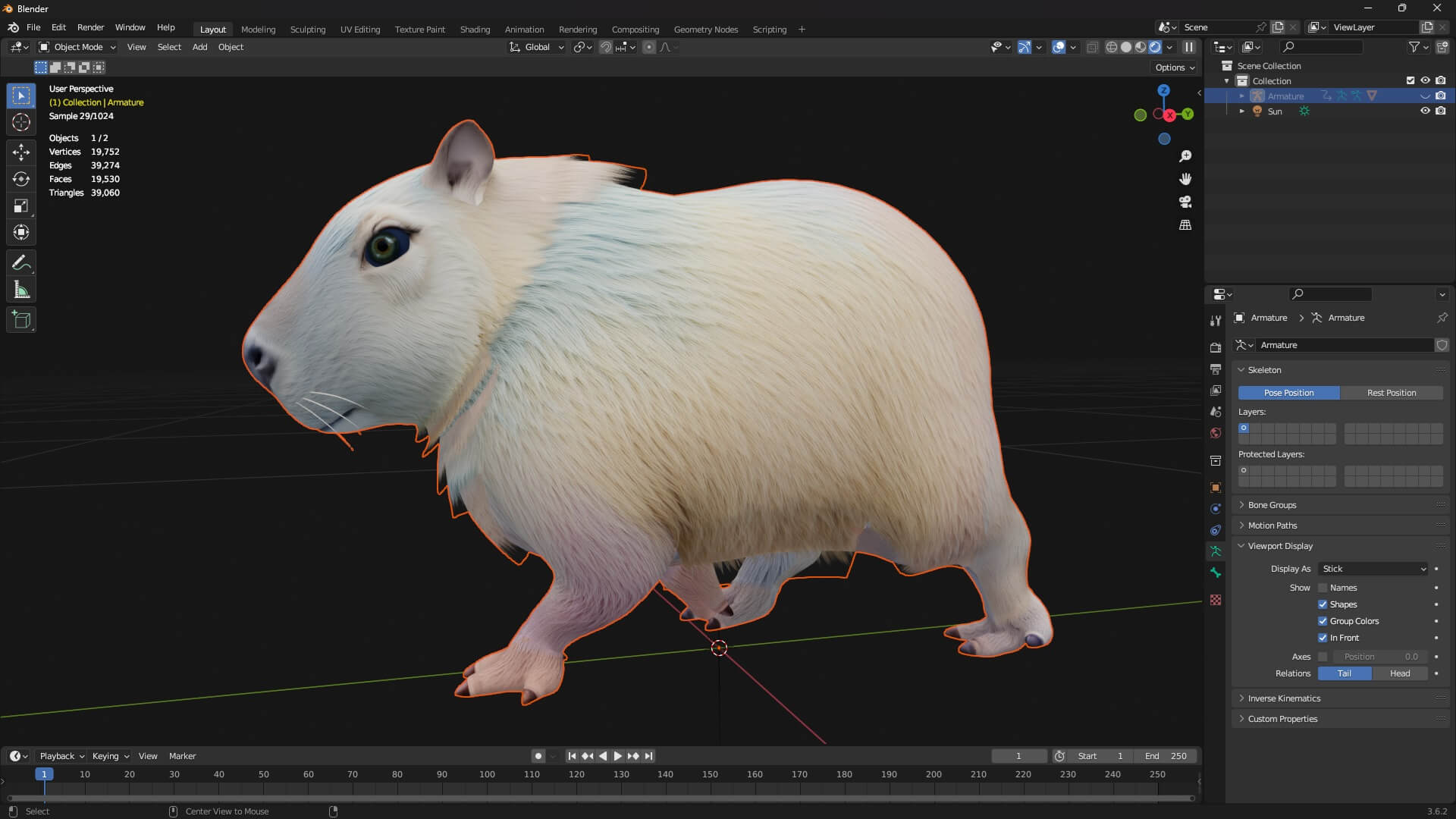 Capybara-A4-Animated 3D Animation by Animated3d